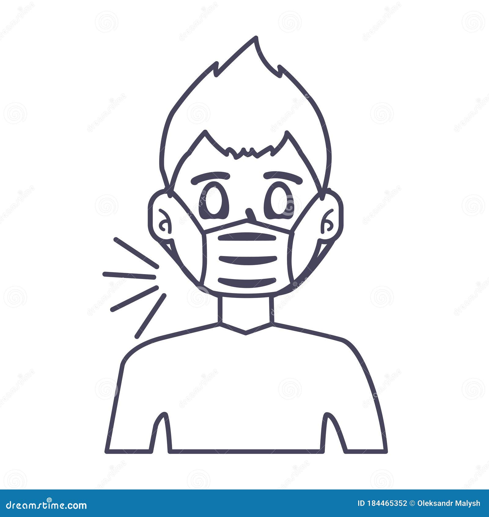 Man with Mask Icon Vector Illustration Design Stock Vector ...