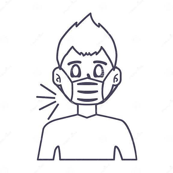 Man with Mask Icon Vector Illustration Design Stock Vector ...