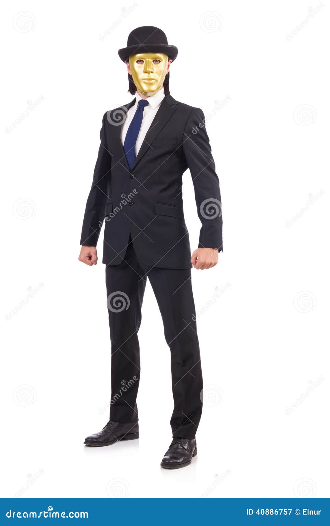Man with mask stock image. Image of briefcase, impostor - 40886757
