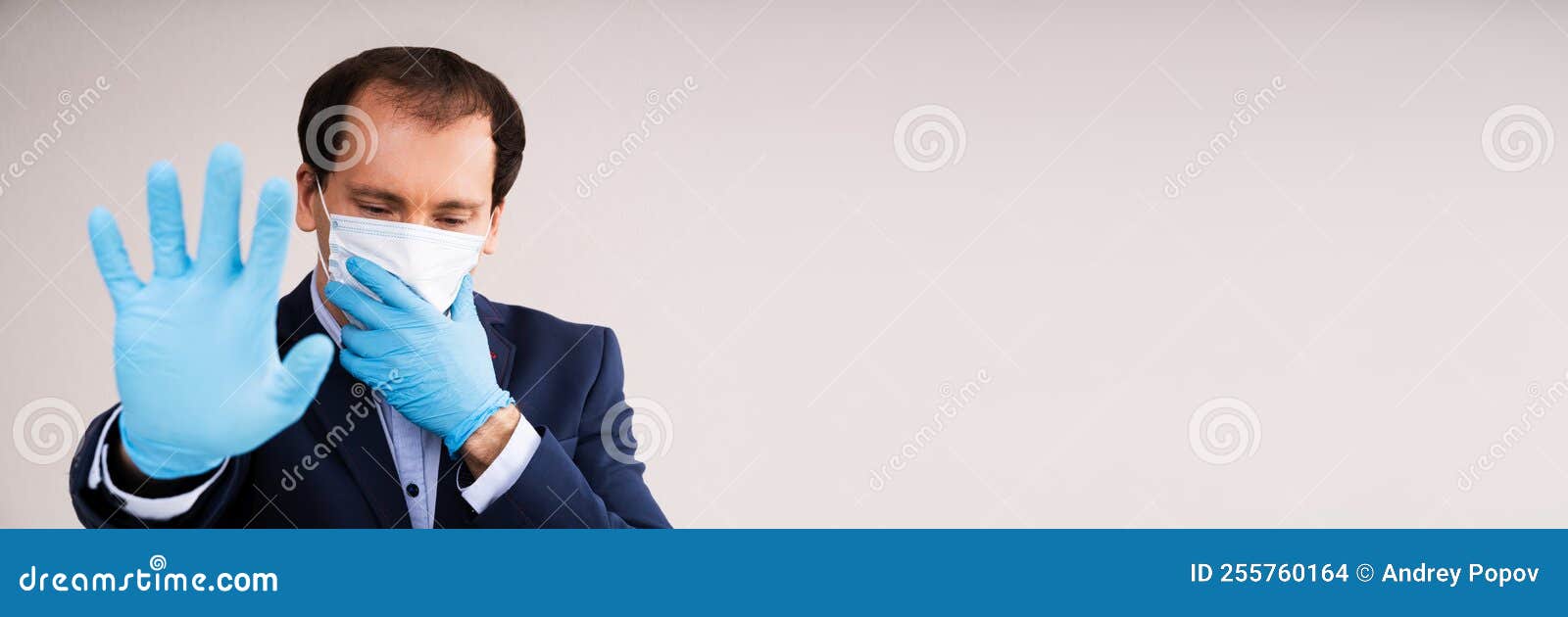 Man in Mask Suffering from Panic Attack Stock Photo - Image of care ...