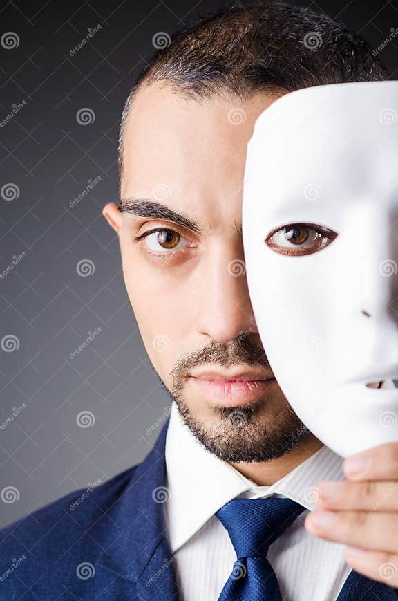 Man with masks stock image. Image of people, manager - 28695079