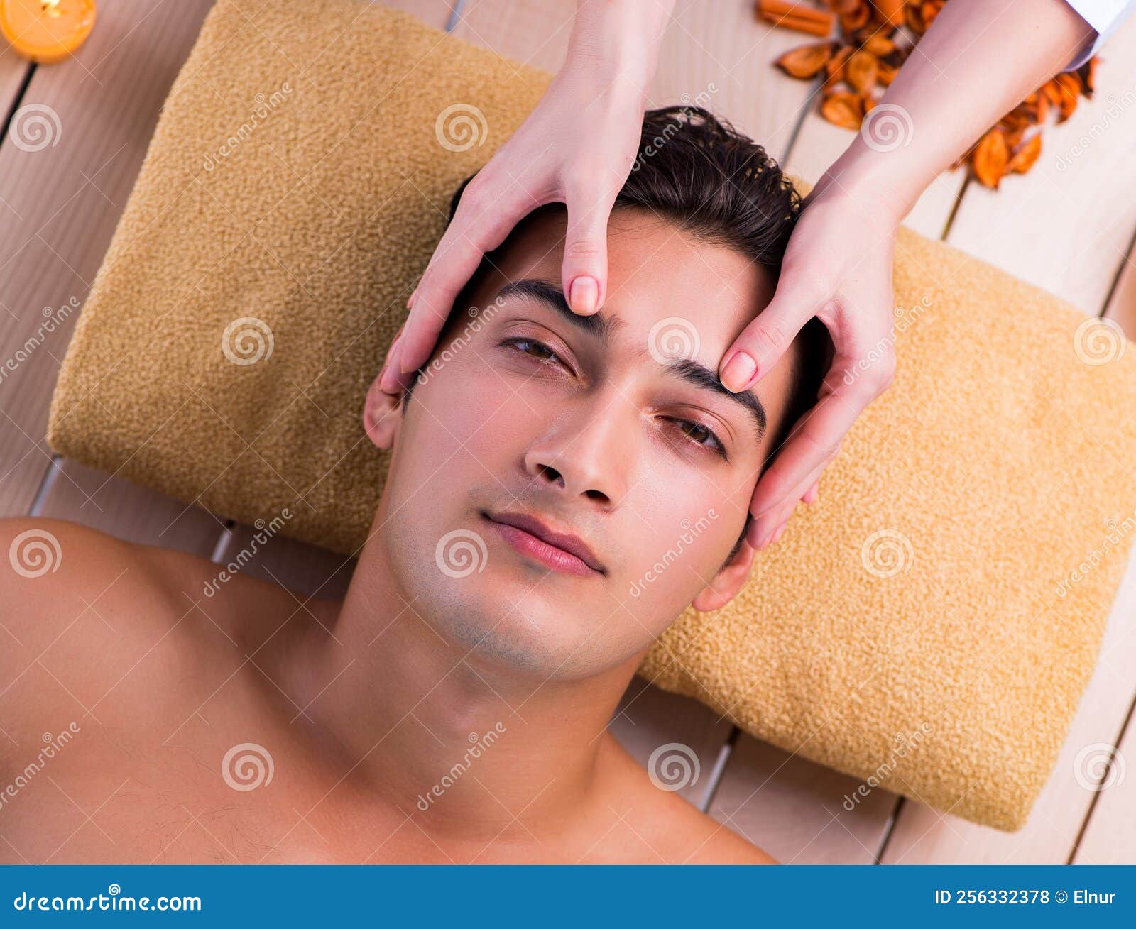 Man during Massage Session in Spa Salon Stock Photo - Image of ...