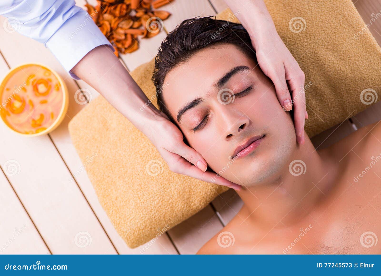 The Man during Massage Session in Spa Salon Stock Image - Image of ...