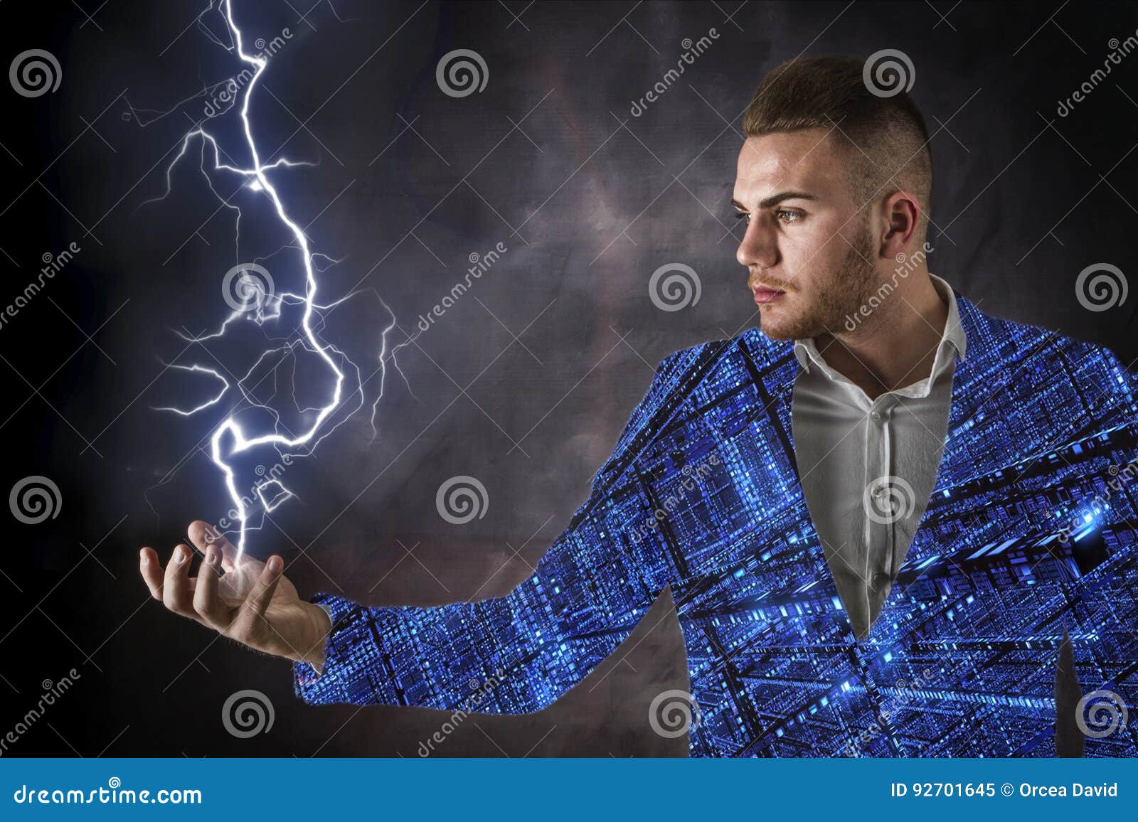 Man in Matrix Suit stock image. Image of face, glow, concept - 92701645