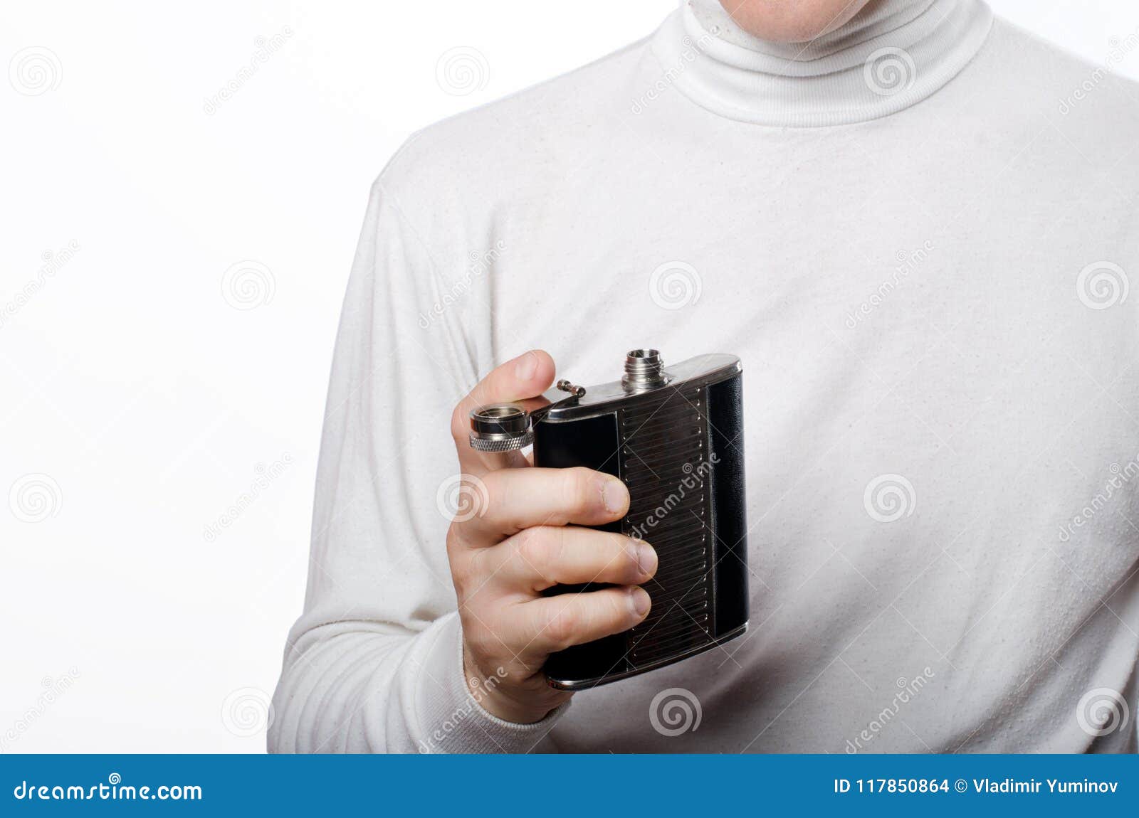 The Man with the Flask of Water Stock Photo - Image of girl, home ...