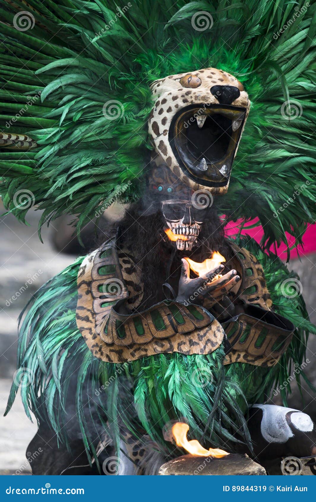 Man in Maya Indian Costume in Tulum, Mexico Editorial Stock Image ...