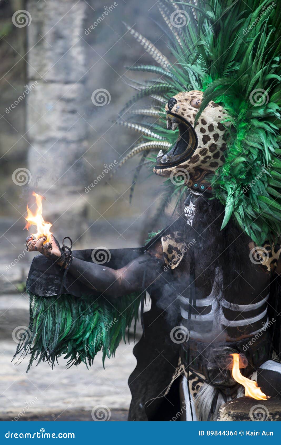 Man in Maya Indian Costume in Tulum, Mexico Editorial Stock Image ...