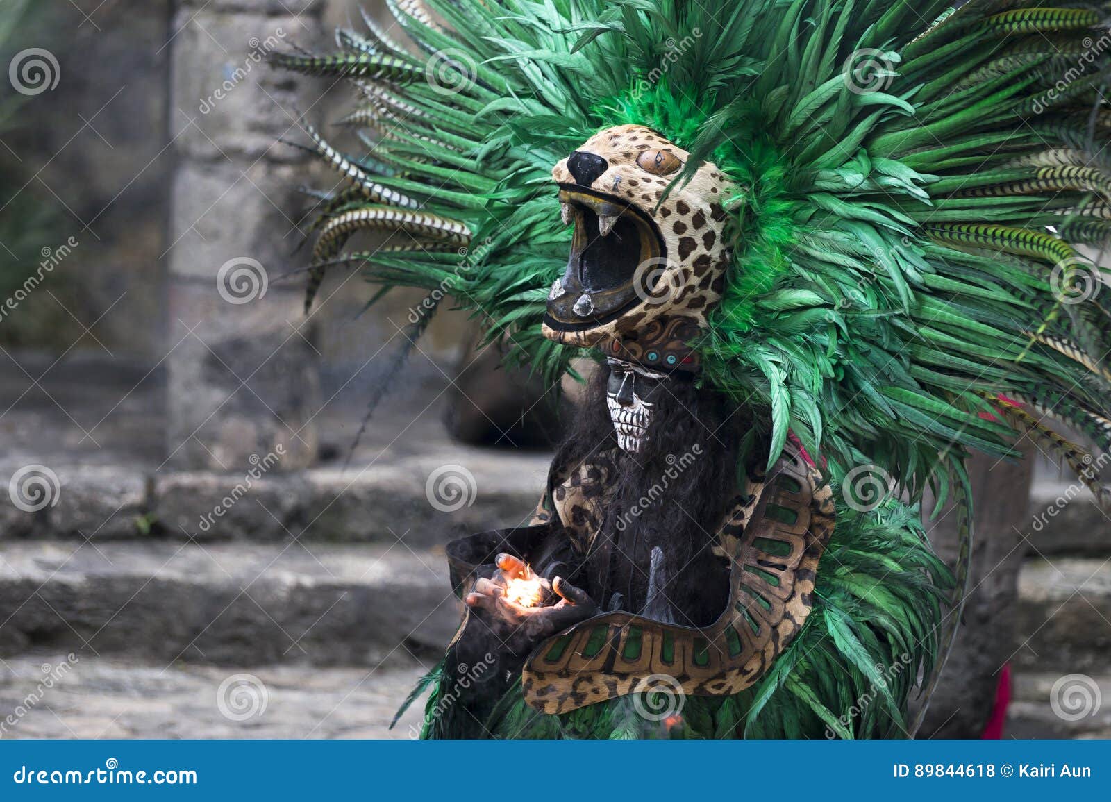 Man in Maya Indian Costume in Tulum, Mexico Editorial Stock Photo ...