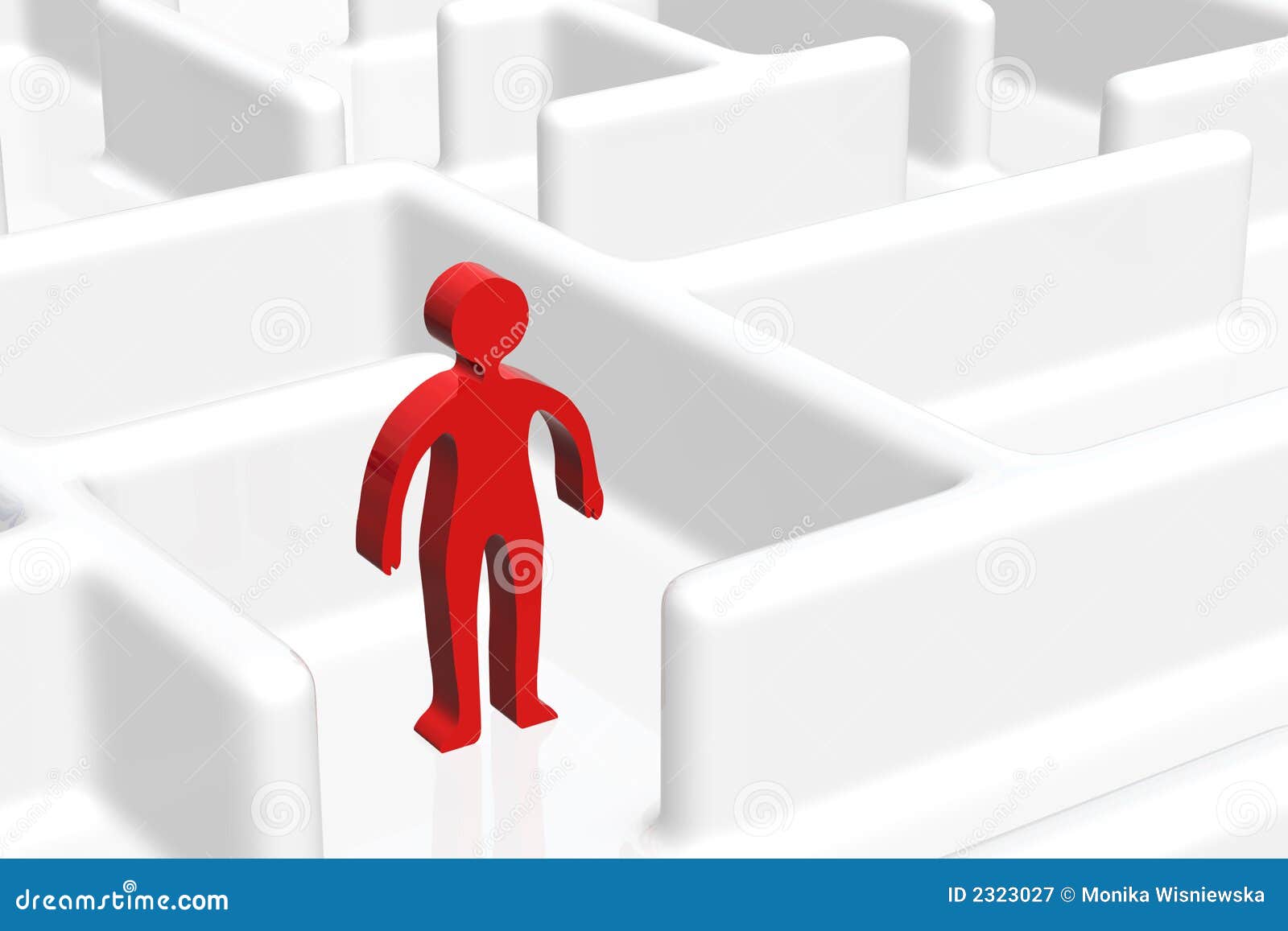 Man in the Maze stock illustration. Illustration of concept - 2323027