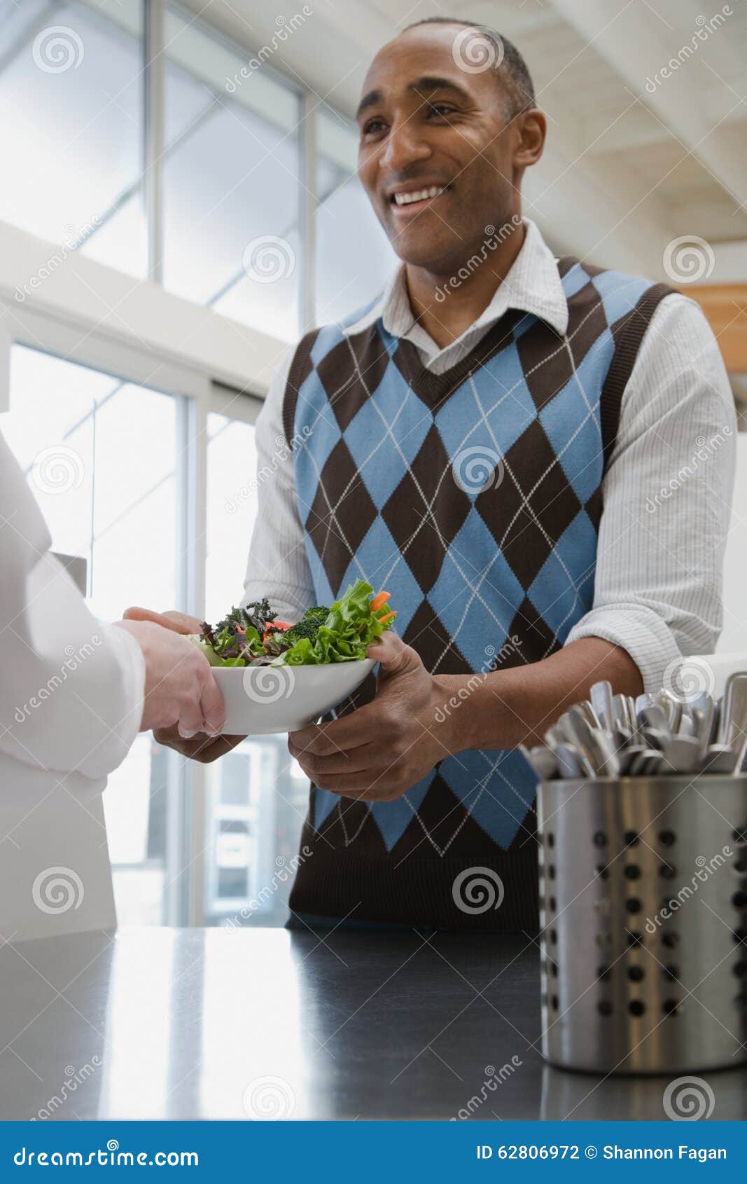 Man with meal in cafe stock photo. Image of desk, ethnicity - 62806972