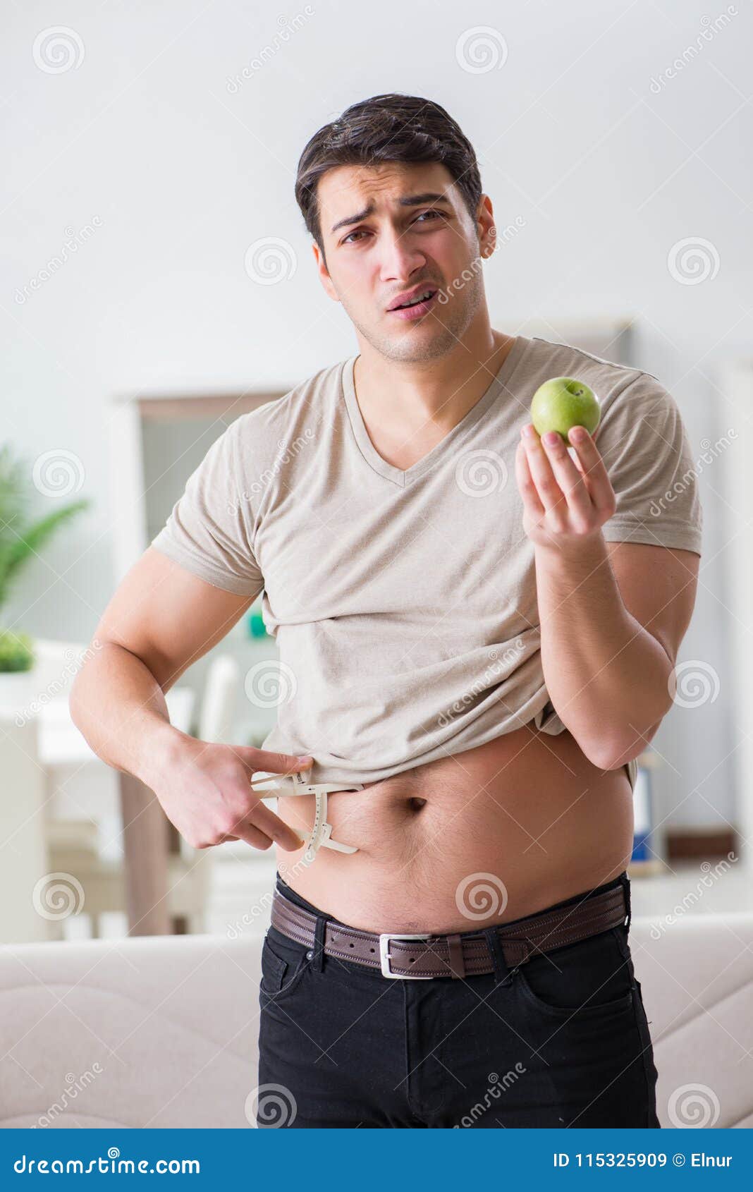 The Man Measuring Body Fat with Calipers Stock Image - Image of ...