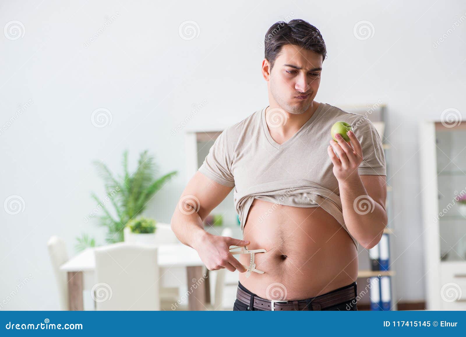 The Man Measuring Body Fat with Calipers Stock Image - Image of fast ...