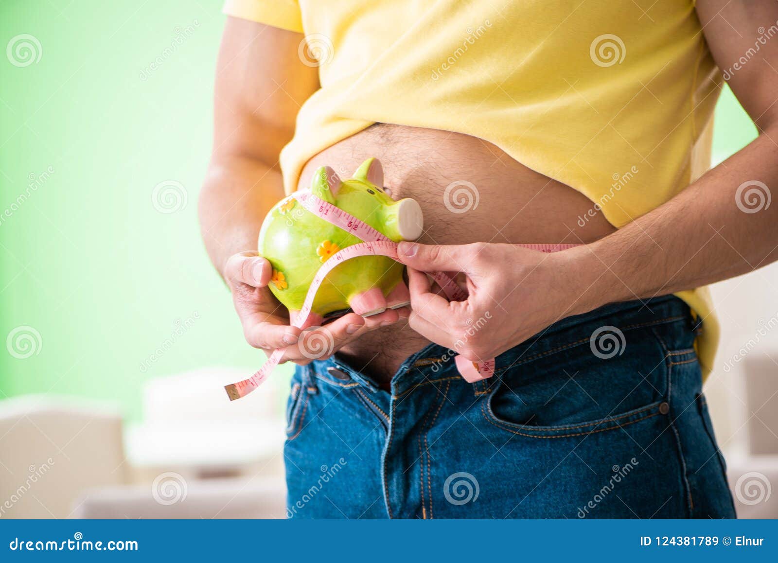 The Man Measuring Body Fat with Tape Measure in Dieting Concept Stock ... The Man Measuring Body Fat with Tape Measure in Dieting Concept Stock ...