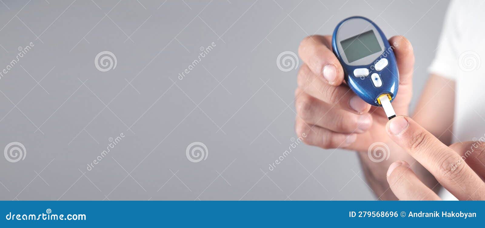 Measuring Glucose Level Blood Test Using Ultra Mini Glucometer And ...