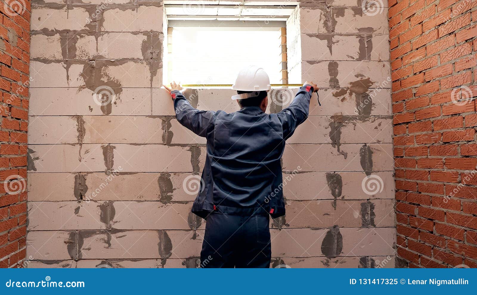 Man Measuring Length of Window in Building Stock Image - Image of ... Man Measuring Length of Window in Building Stock Image - Image of ...