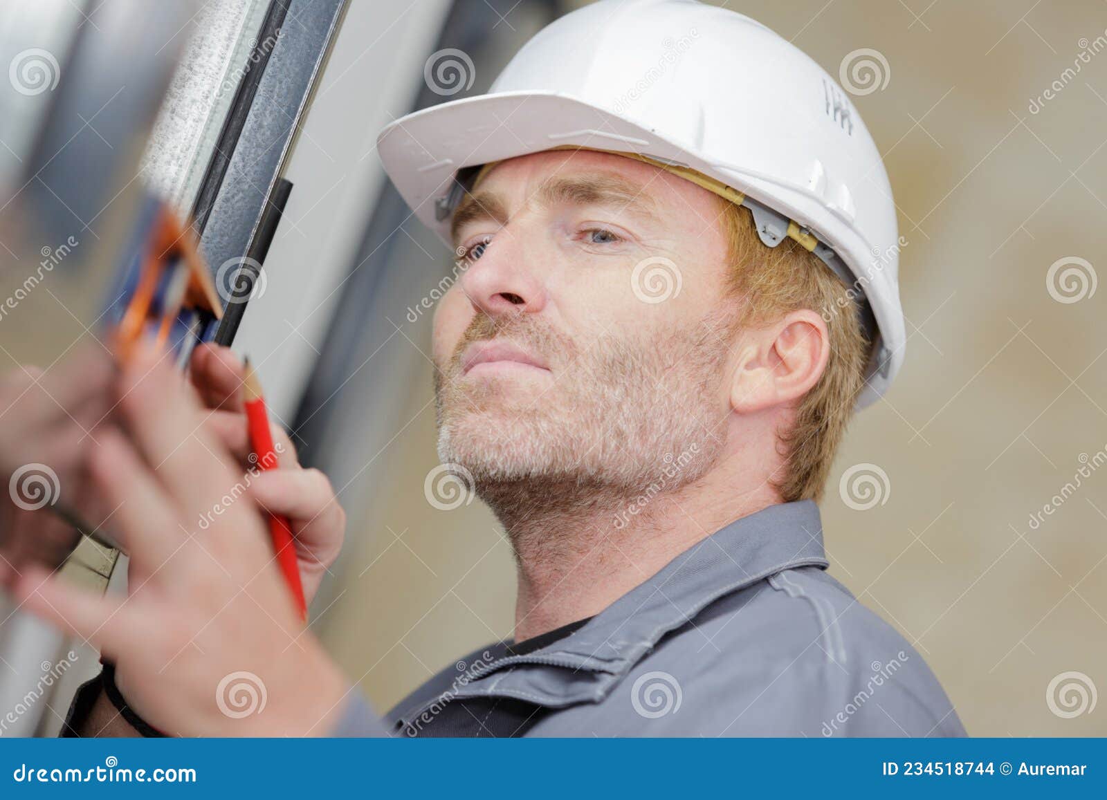 Man Measuring Window Prior To Installation Stock Photo - Image of ...