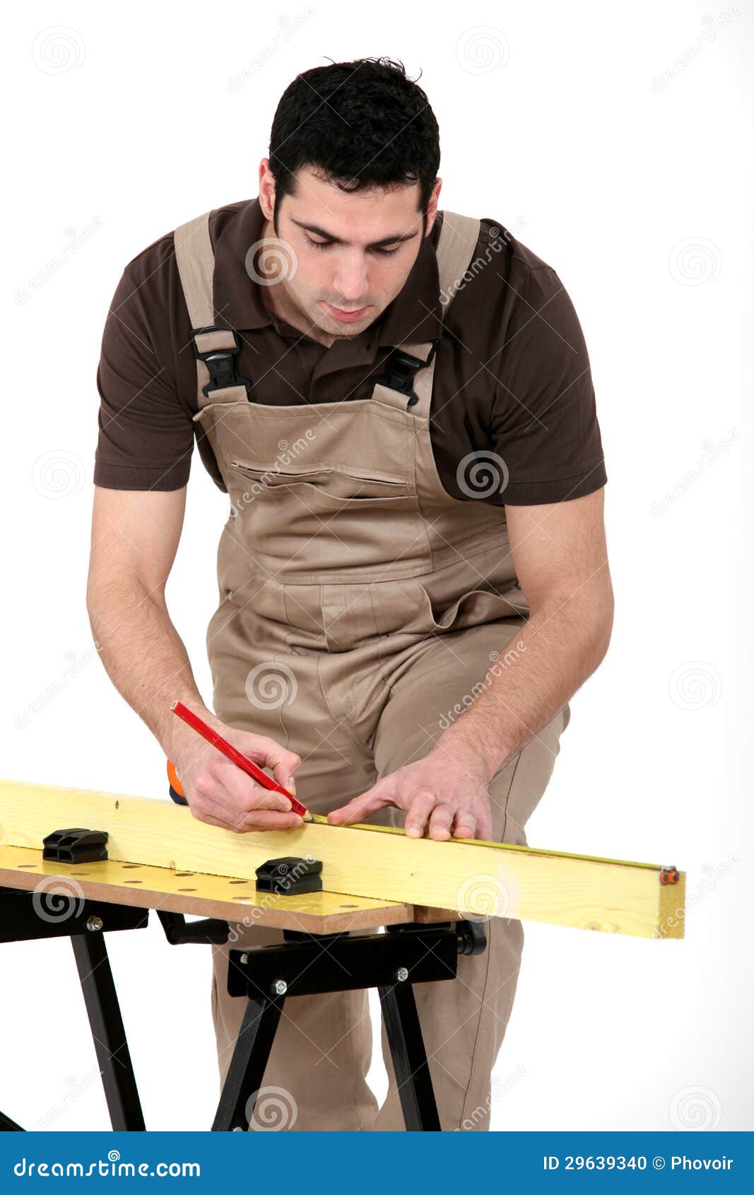 Man measuring wood stock photo. Image of bore, ruler - 29639340