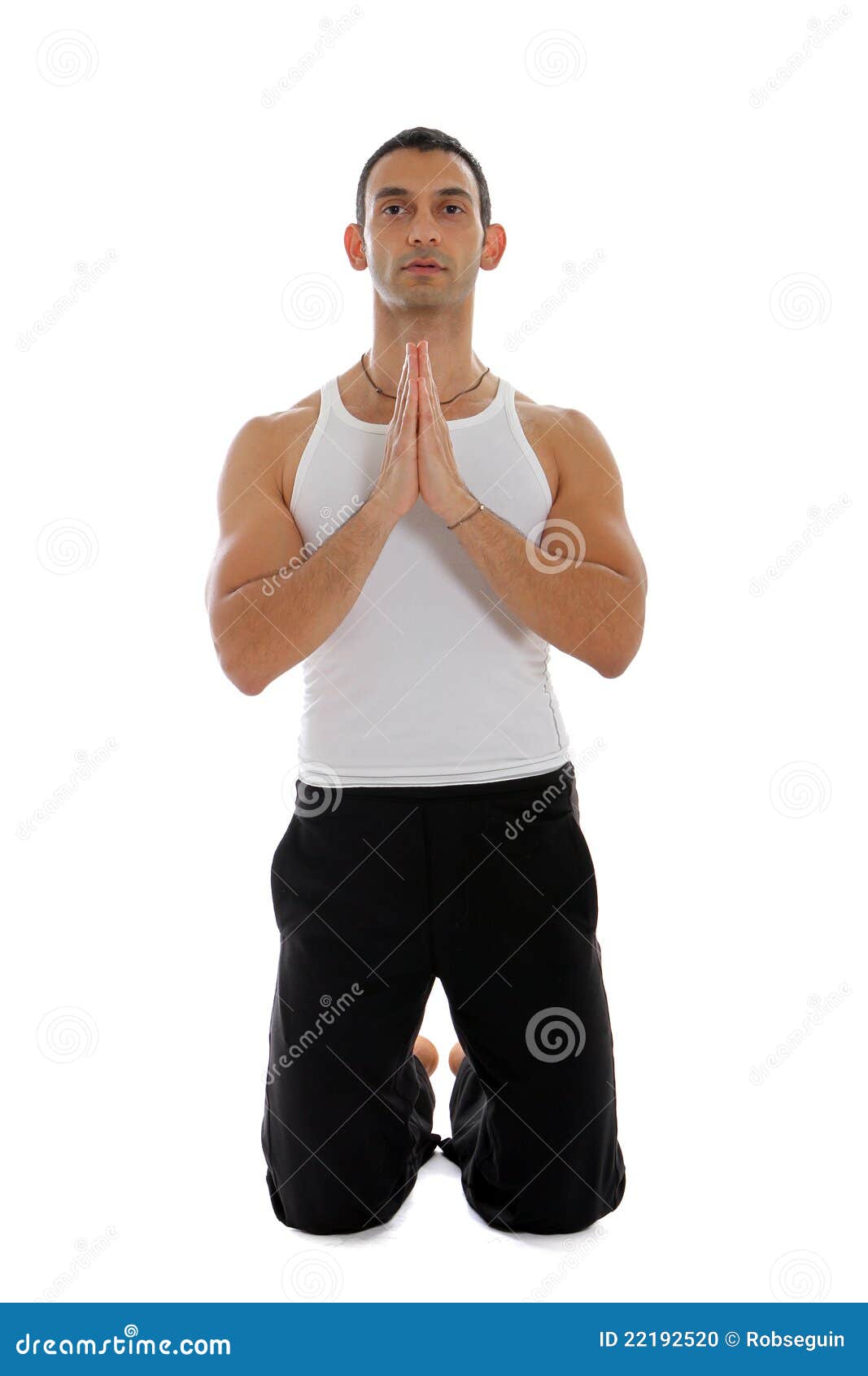 Man meditating stock photo. Image of poses, meditate - 22192520