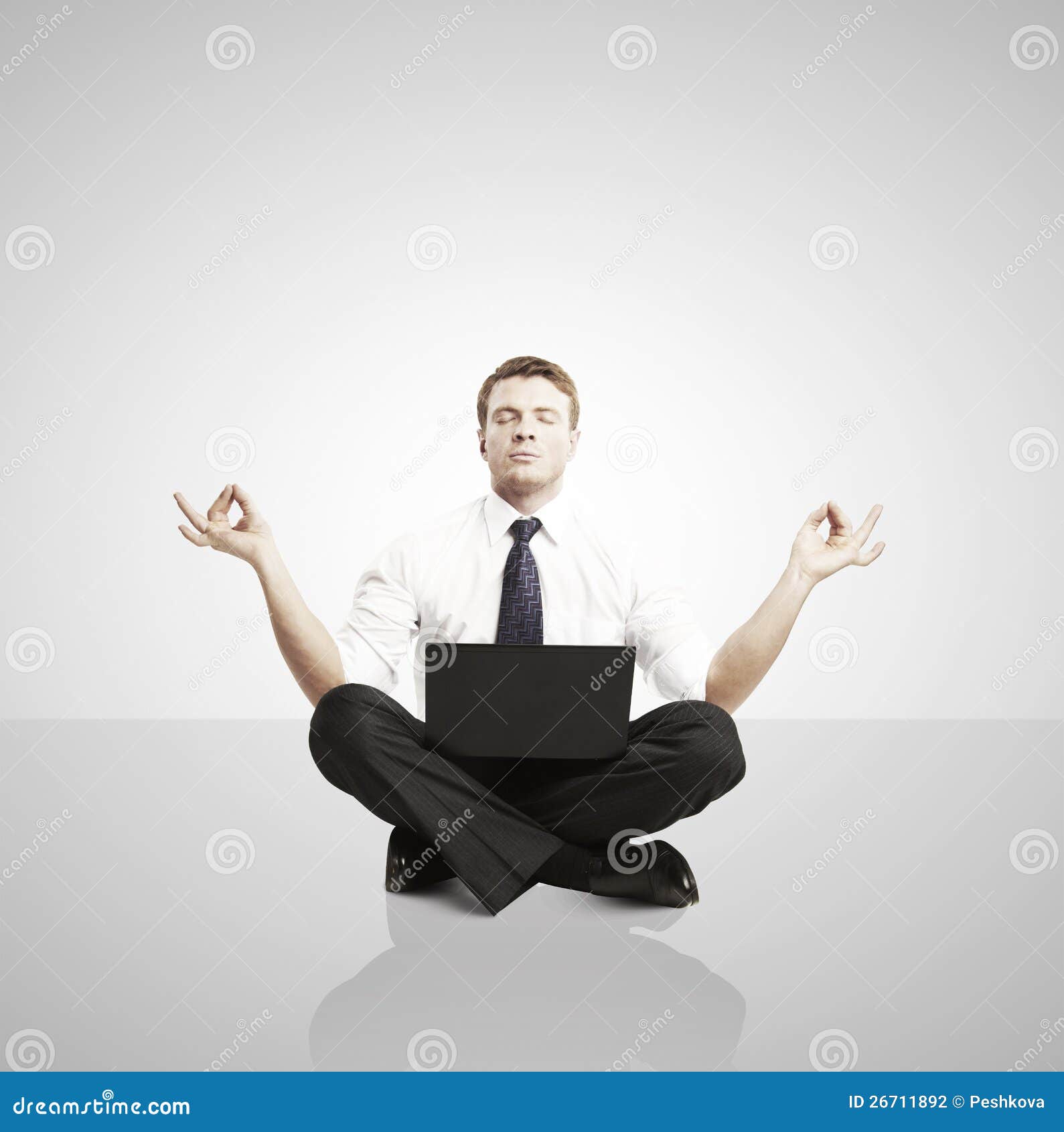 Man meditating stock photo. Image of attractive, confident - 26711892