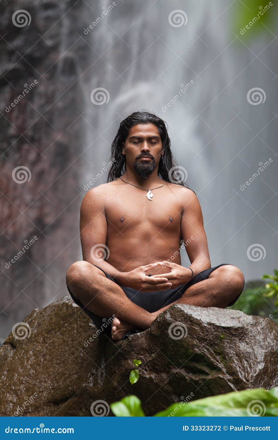 Man Meditating stock photo. Image of meditating, harmony - 33323272