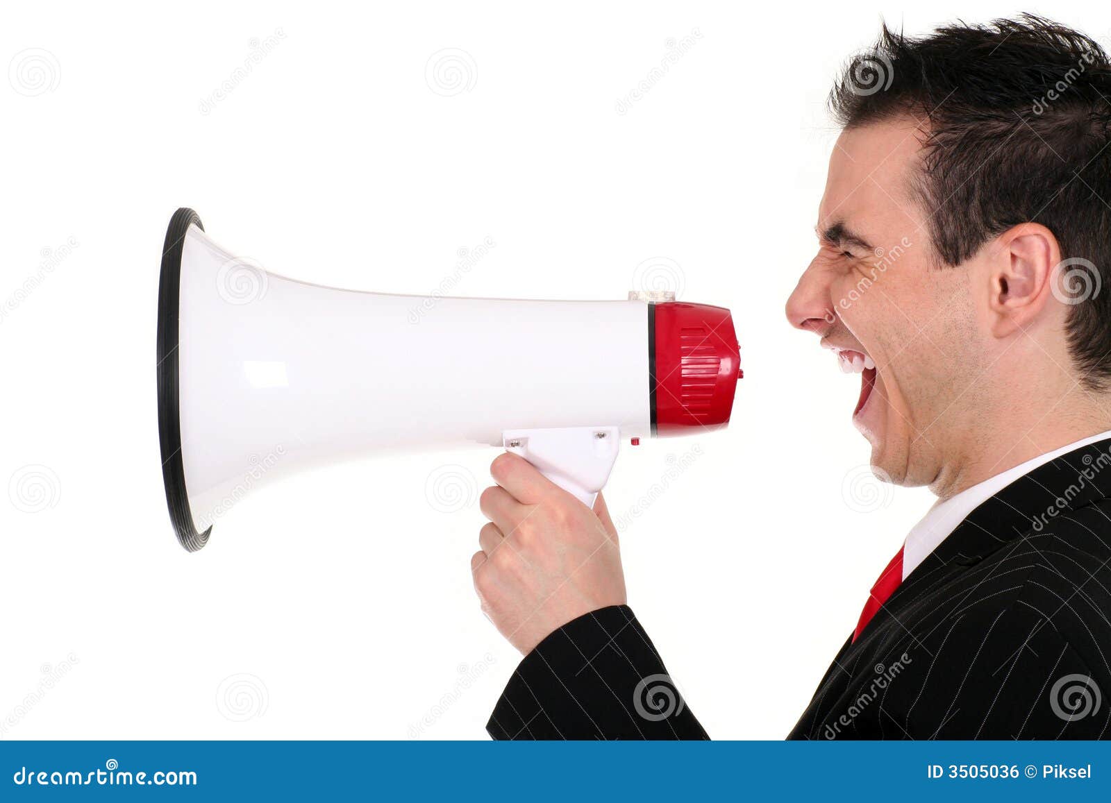 Man with Megaphone stock photo. Image of news, announce - 3505036