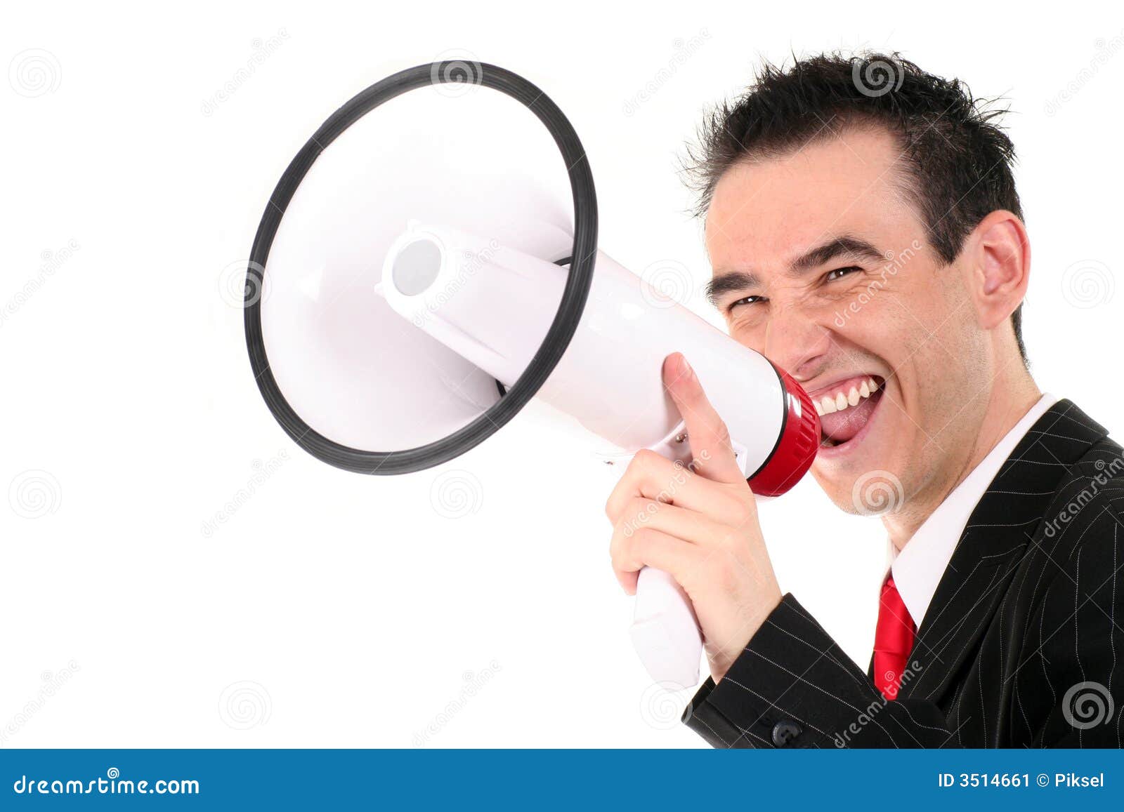 Man with Megaphone stock image. Image of energetic, announce - 3514661