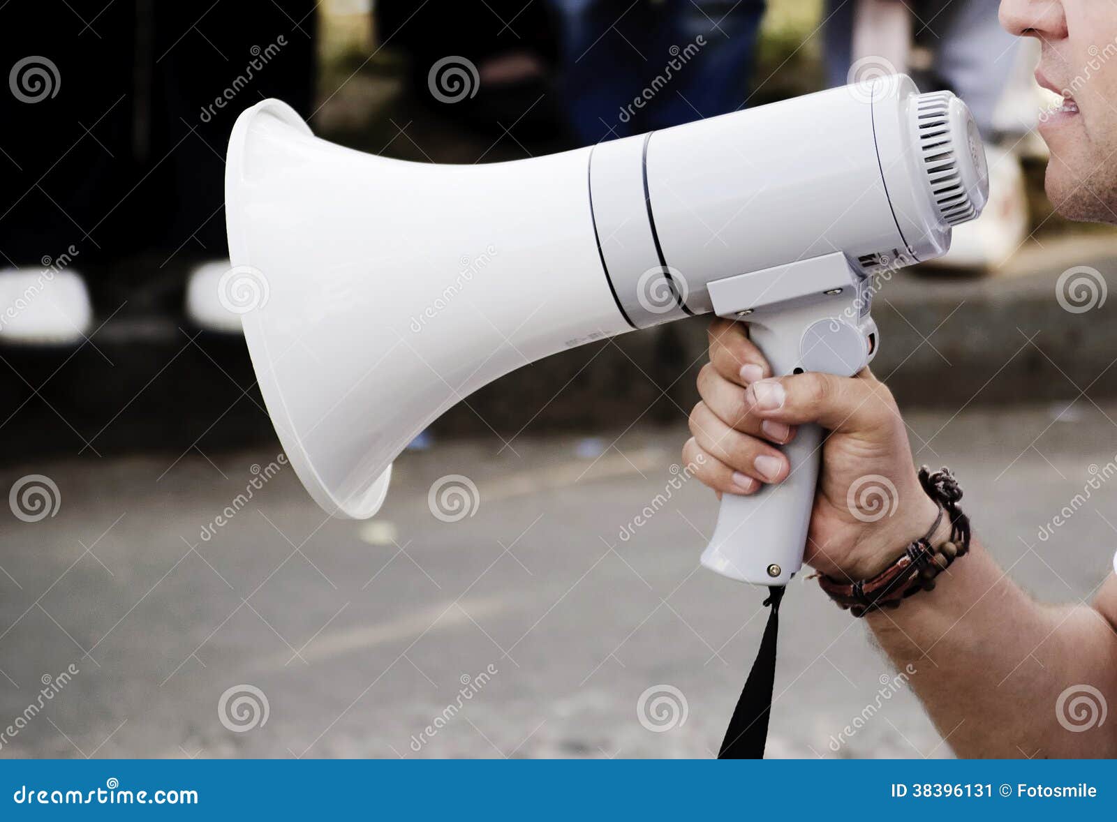 Man and megaphone stock image. Image of amplify, hailer - 38396131
