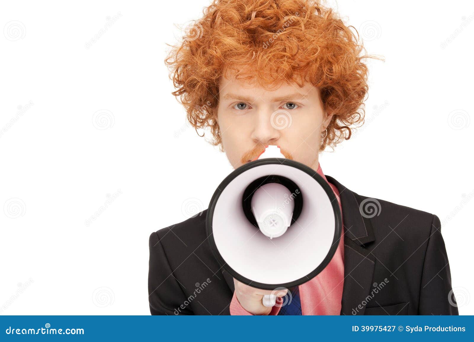 Man with megaphone stock image. Image of adult, entrepreneur - 39975427