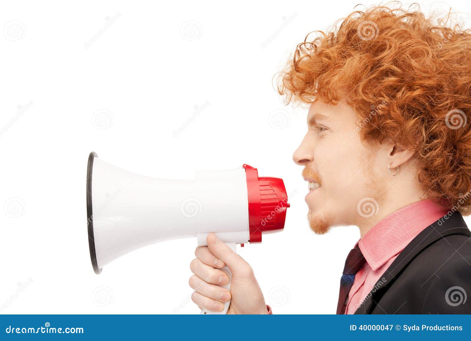 Man with megaphone stock image. Image of attention, audio - 40000047