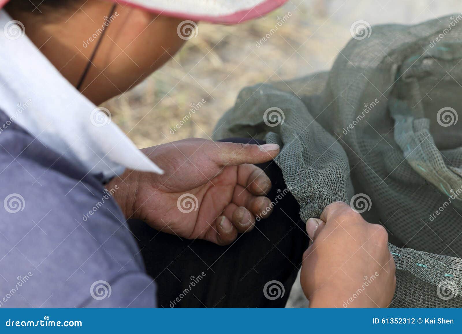 Man Mending Nets Open Air Stock Photos - Free & Royalty-Free Stock ...