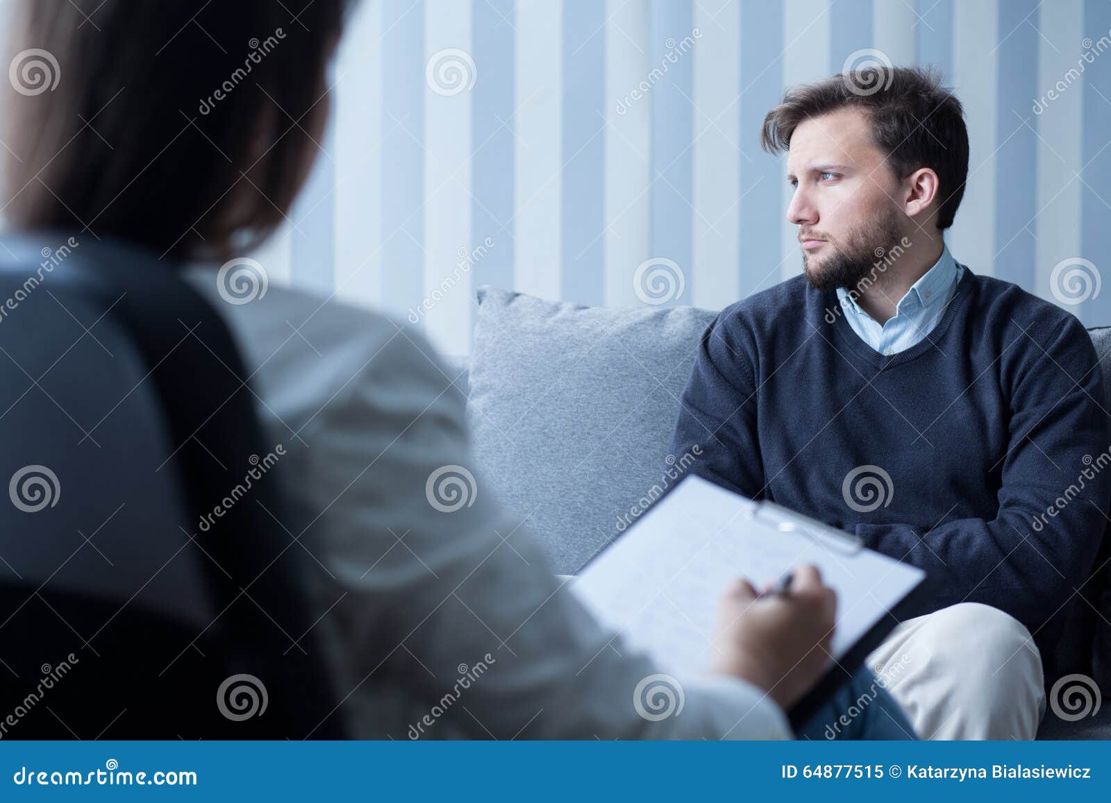 Man with mental problem stock image. Image of listen - 64877515