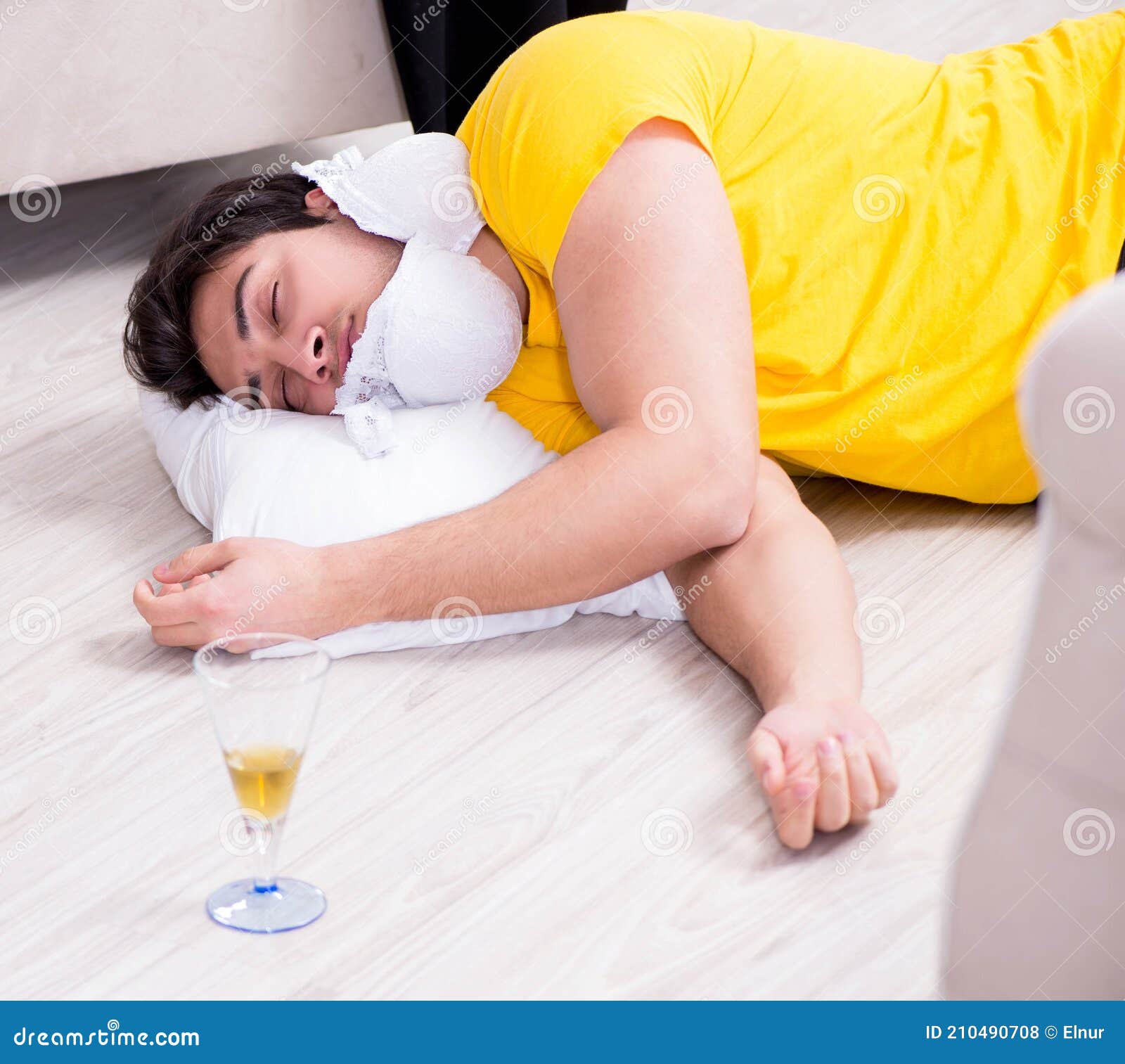 Man with Mess at Home after House Party Stock Photo - Image of home ...