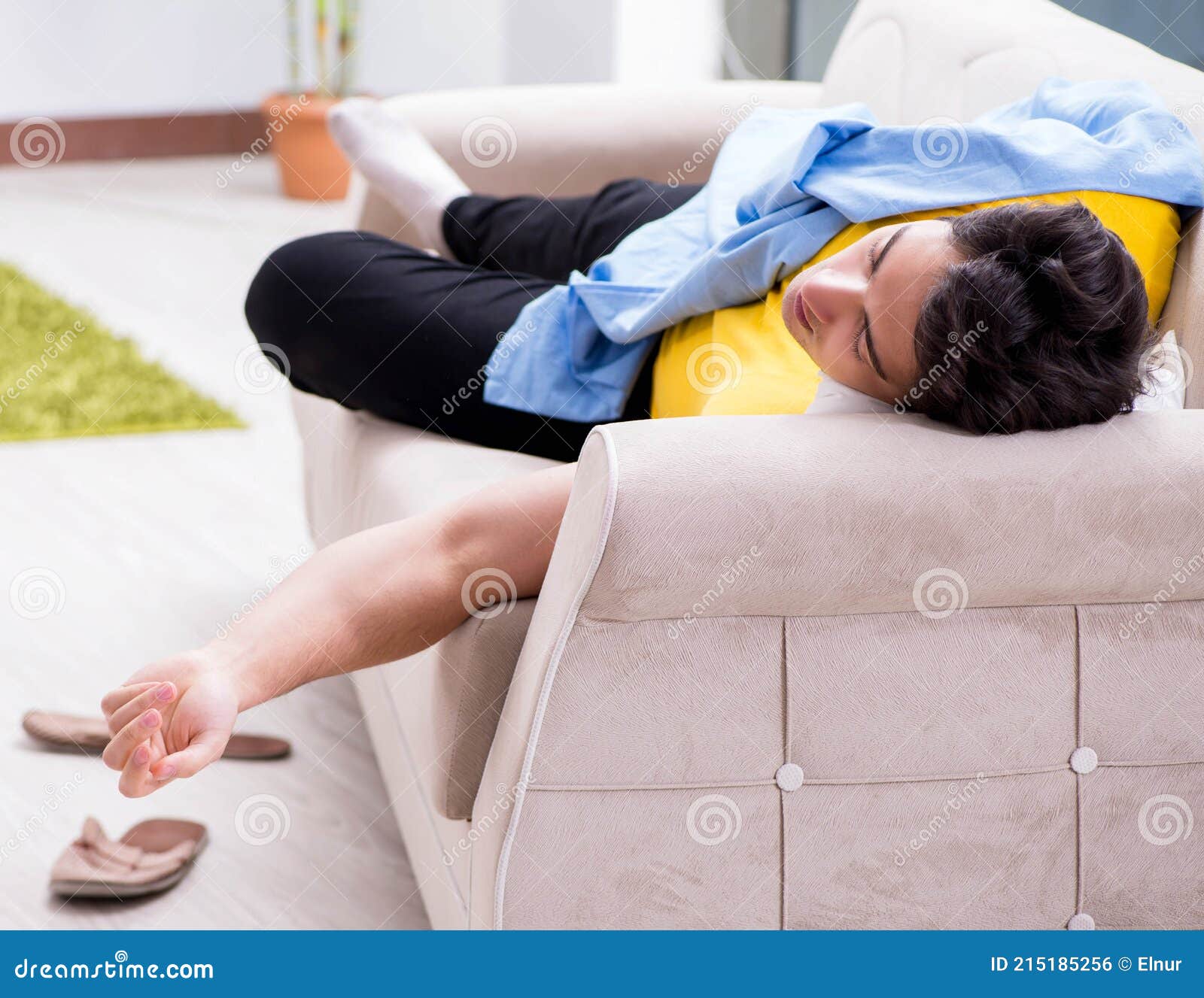 Man with Mess at Home after House Party Stock Photo - Image of ...