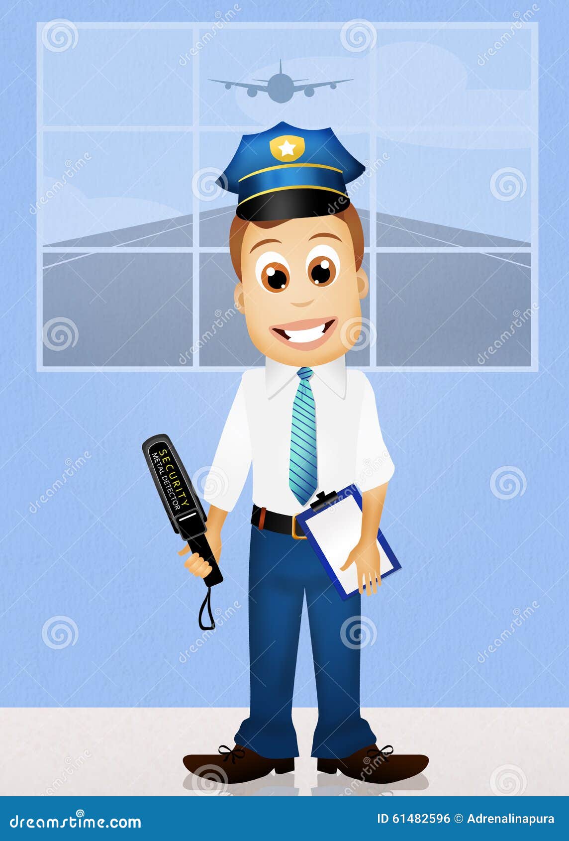 Man with metal detector stock illustration. Illustration of lifestyle ...