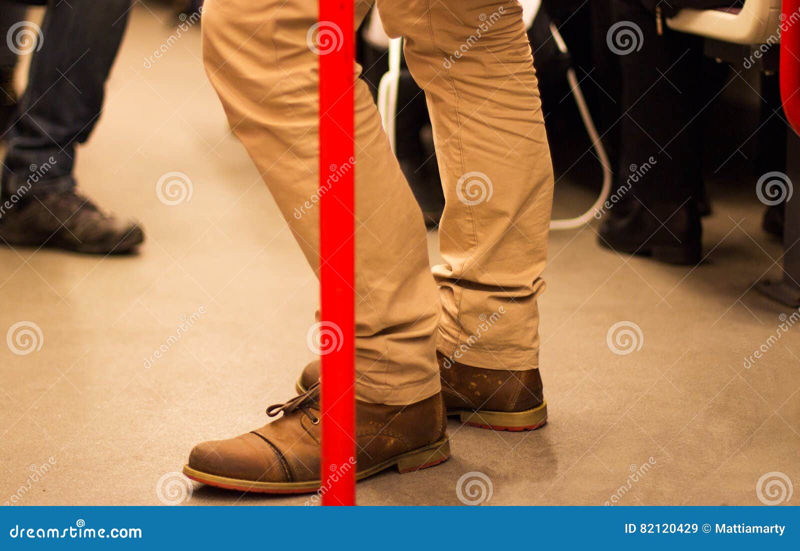 Man in the Metro with Special Legs and Shoes Stock Image - Image of ...