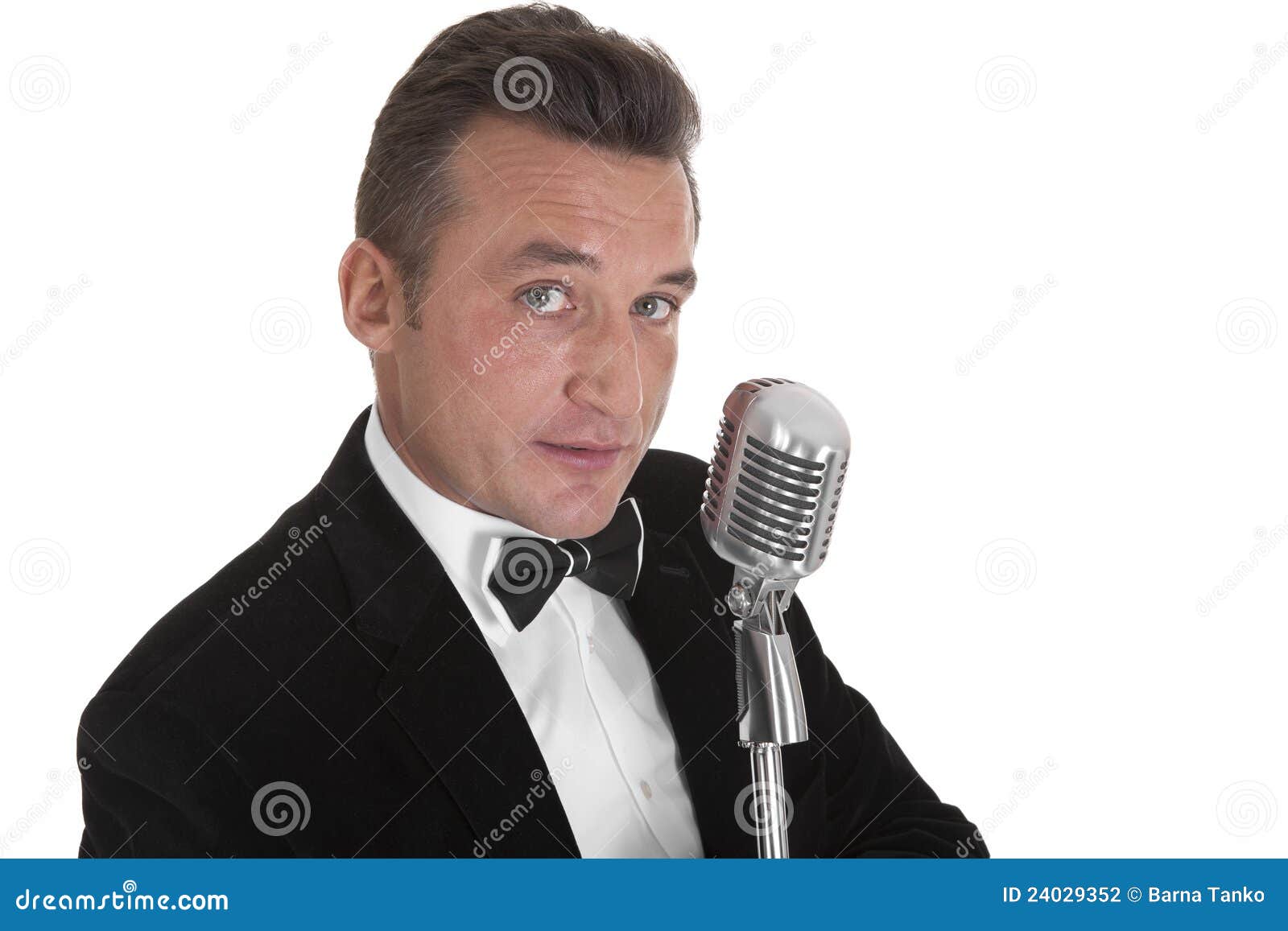 Man with microphone stock photo. Image of recording, male - 24029352