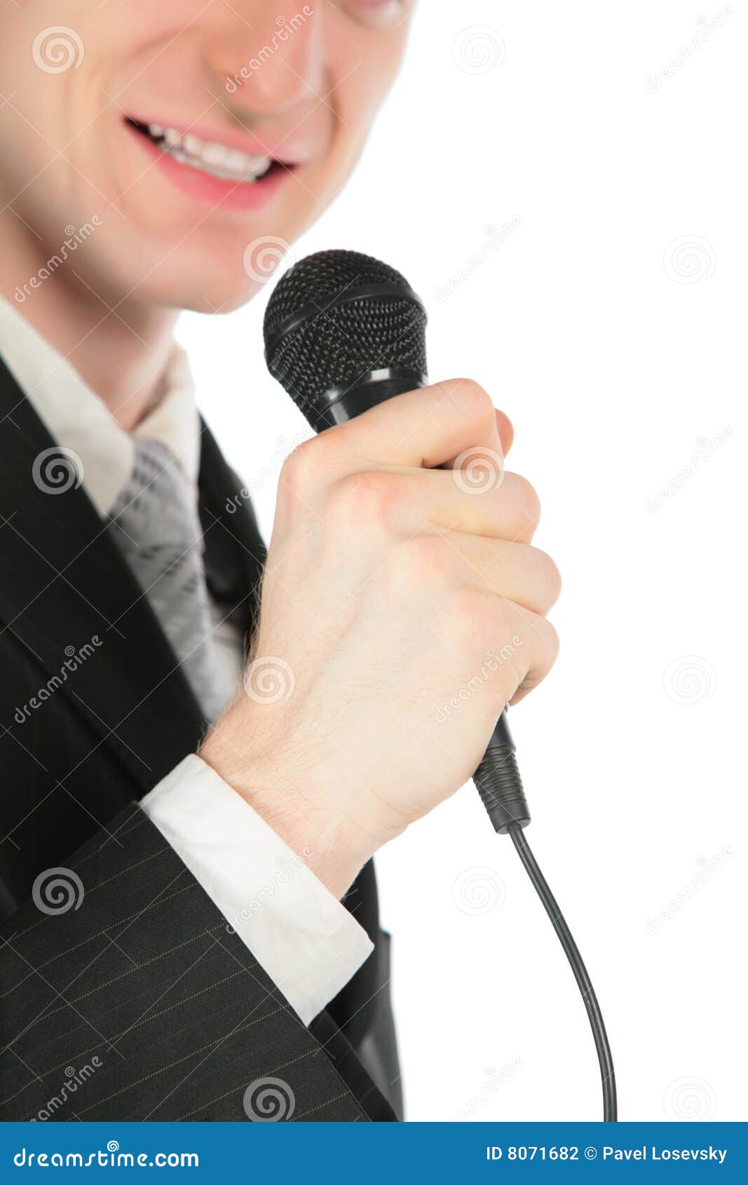 Man with microphone stock photo. Image of people, masculinity - 8071682