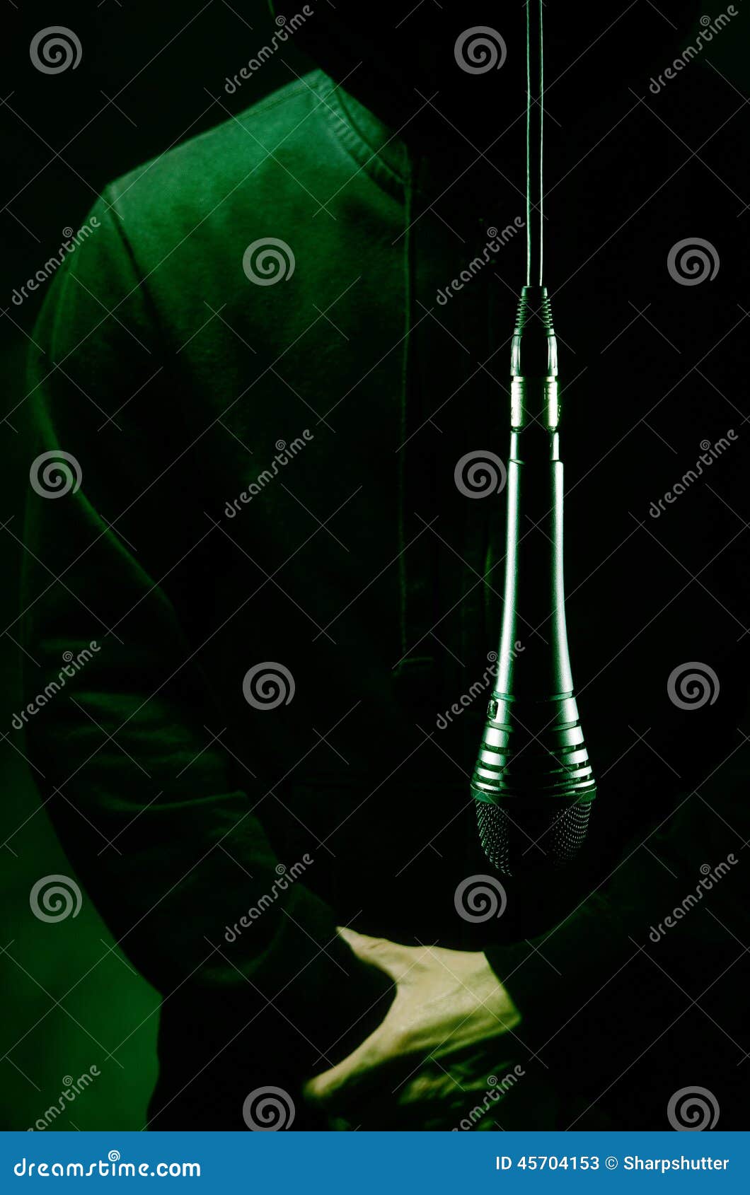 Hanging Microphone With Gay Pride Flag Background Royalty-Free Stock ...