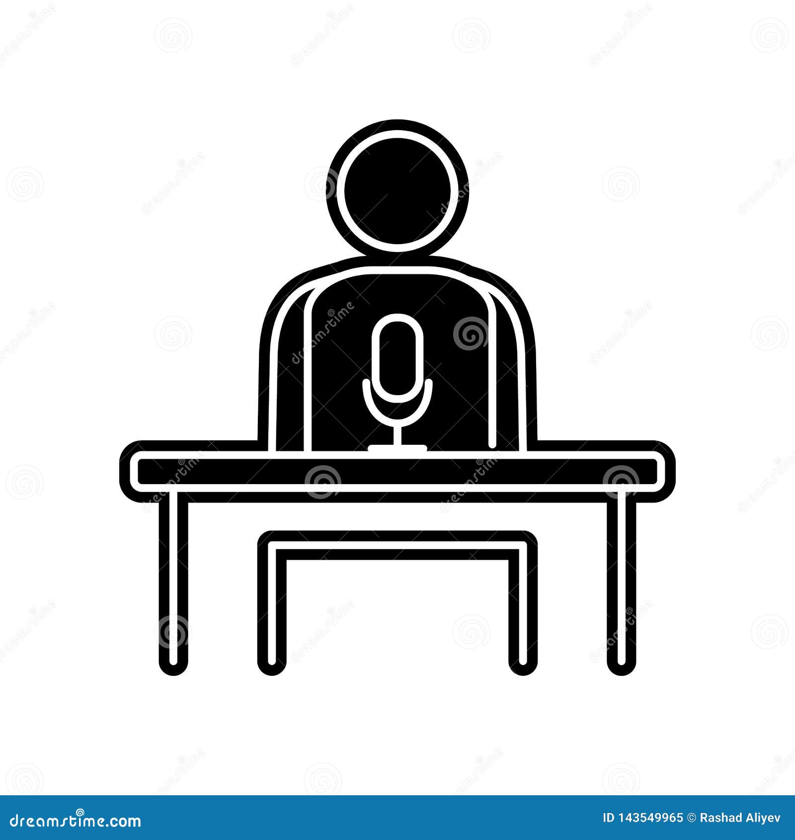 Man with Microphone Icon. Element of Media Tool for Mobile Concept and ...