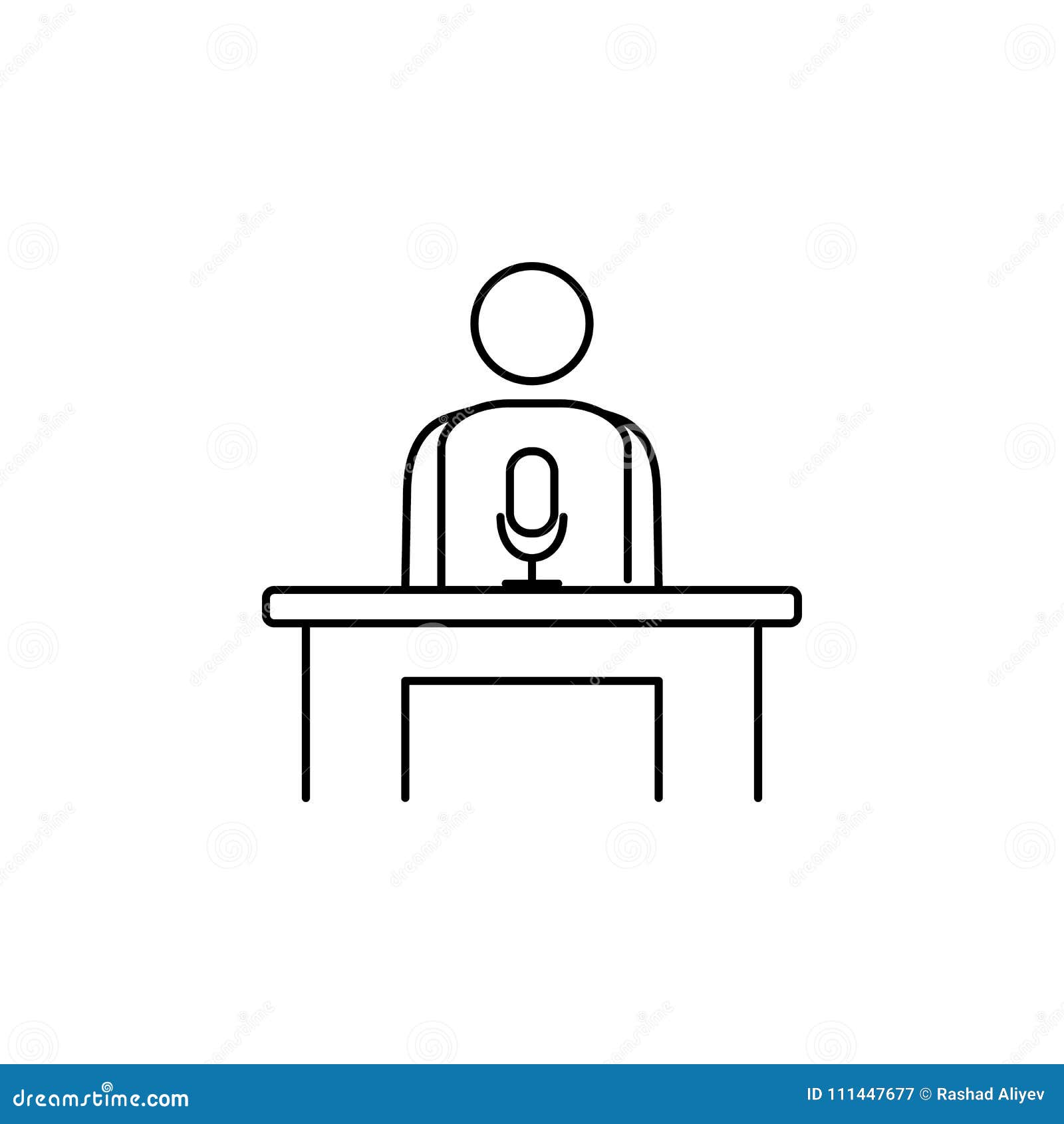 Man with Microphone Icon. Media Signs for Mobile Concept and Web Apps ...