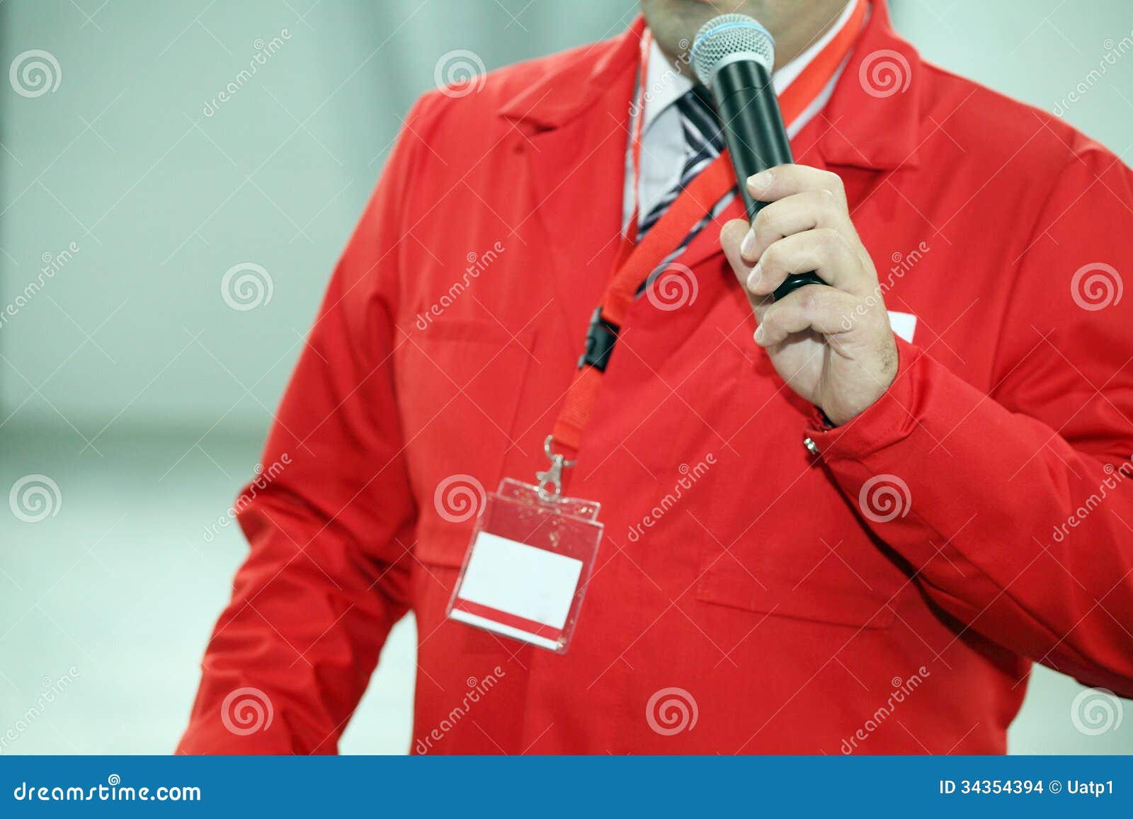 Man with microphone stock photo. Image of conference - 34354394
