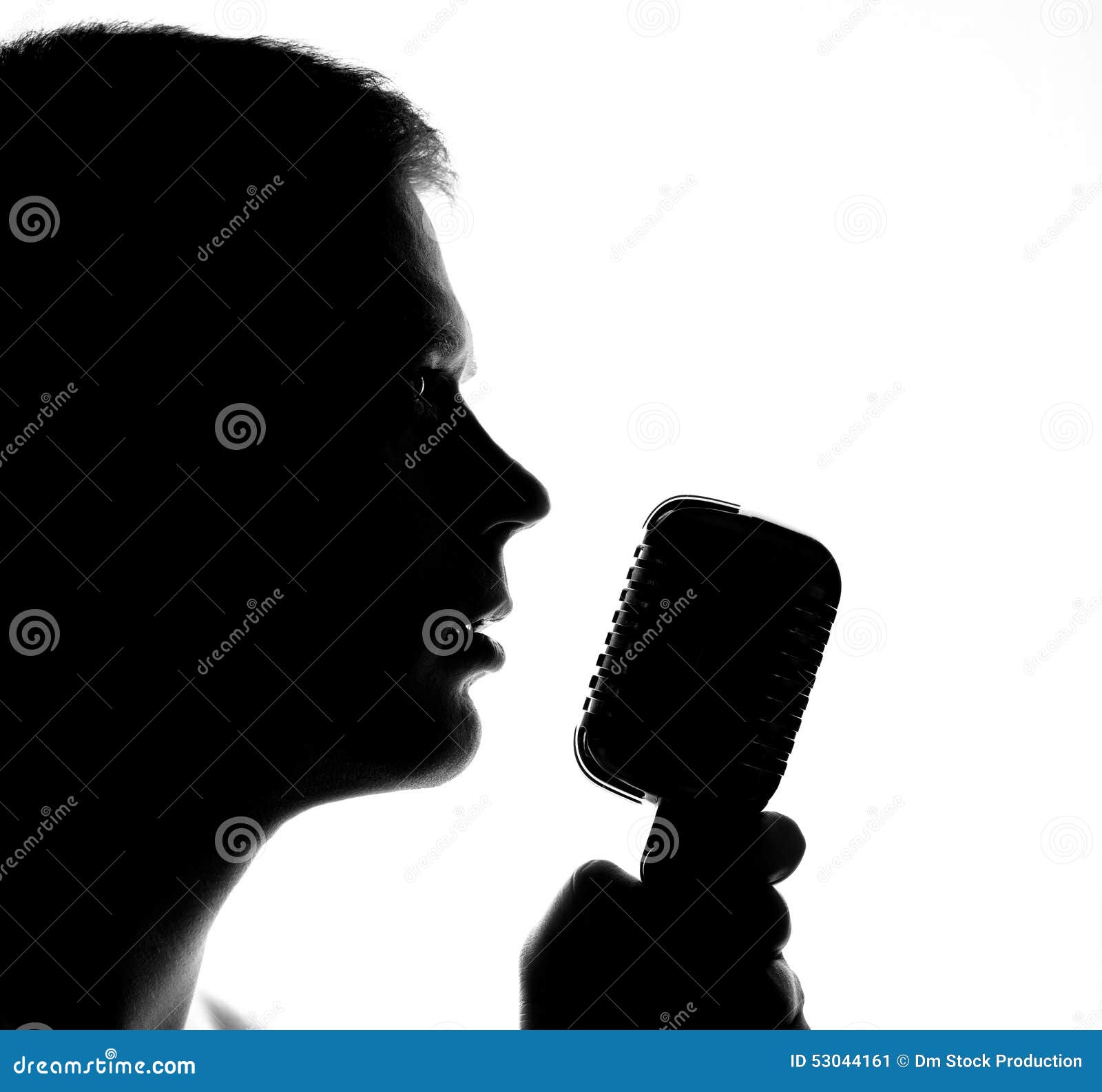 Man with microphone. stock image. Image of entertainment - 53044161