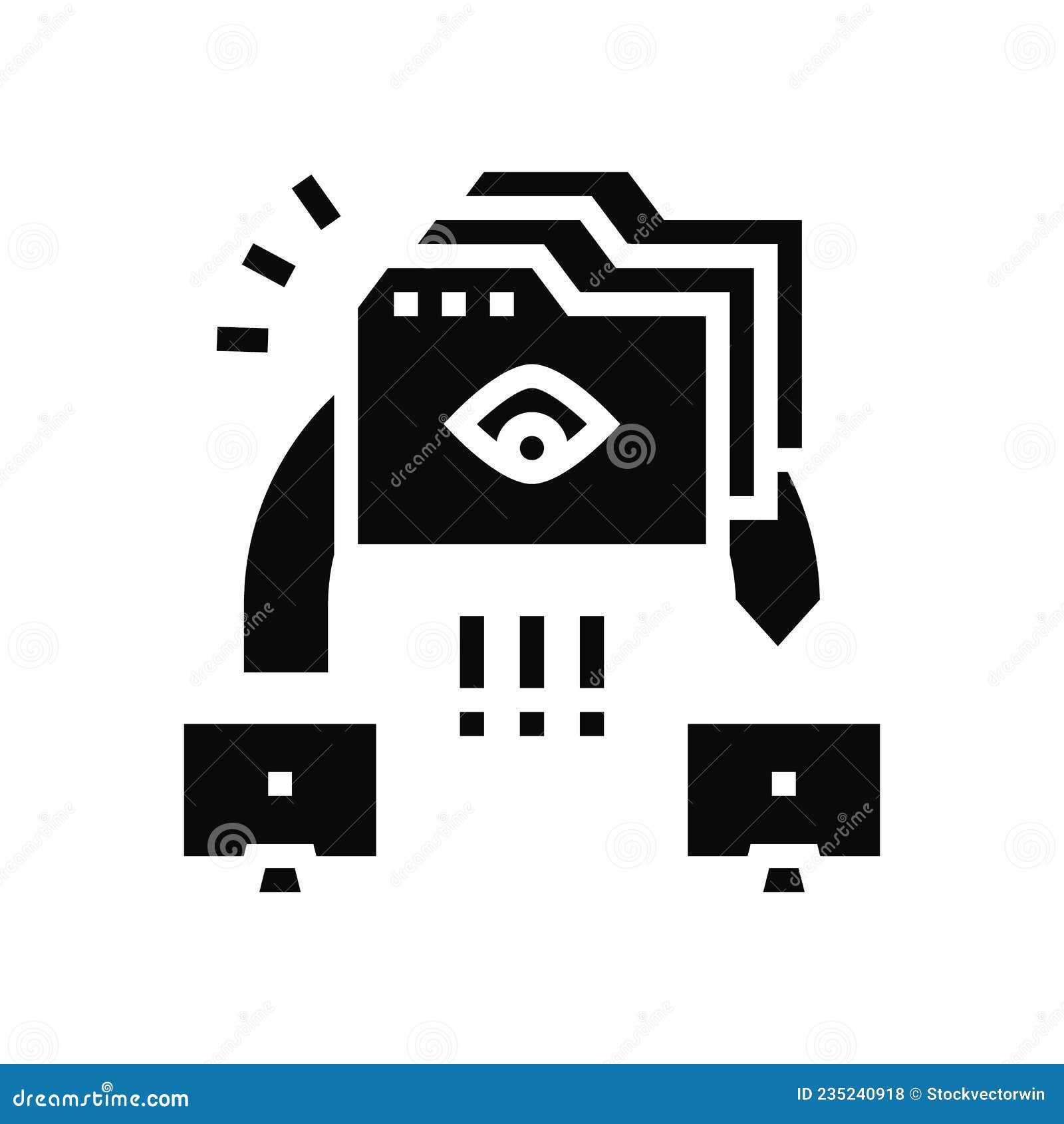 Man in Middle Attacks Glyph Icon Vector Illustration Stock Vector ...