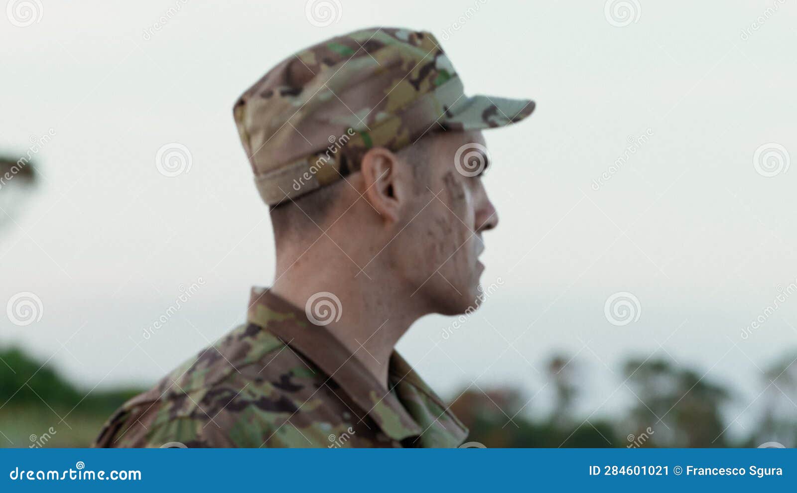 Soldier with Military Uniform Walks in the Beach Stock Video - Video of ...