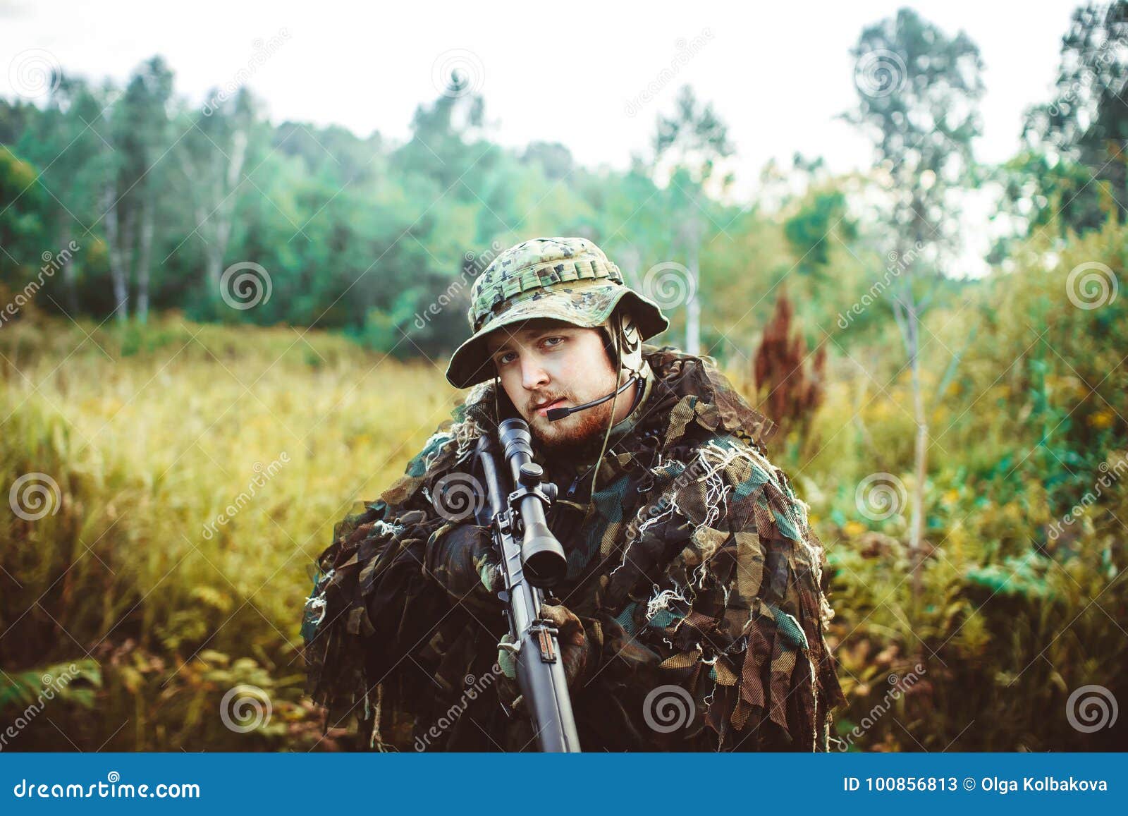 A Man in a Military Uniform Weapon Stock Image - Image of commando ...