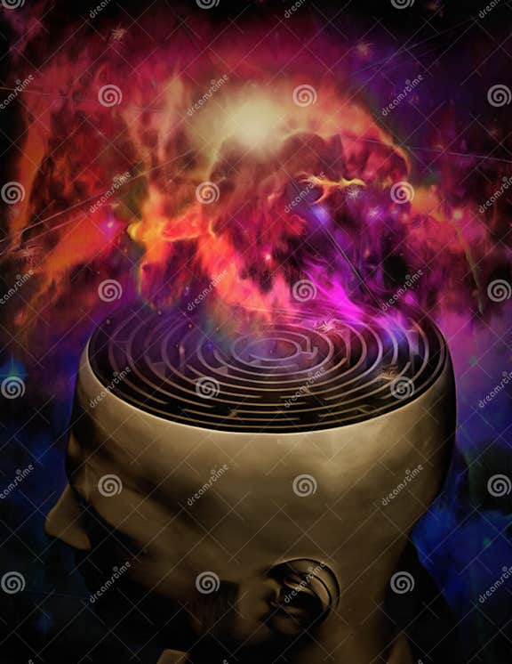 Man mind maze stock illustration. Illustration of abstract - 75672189