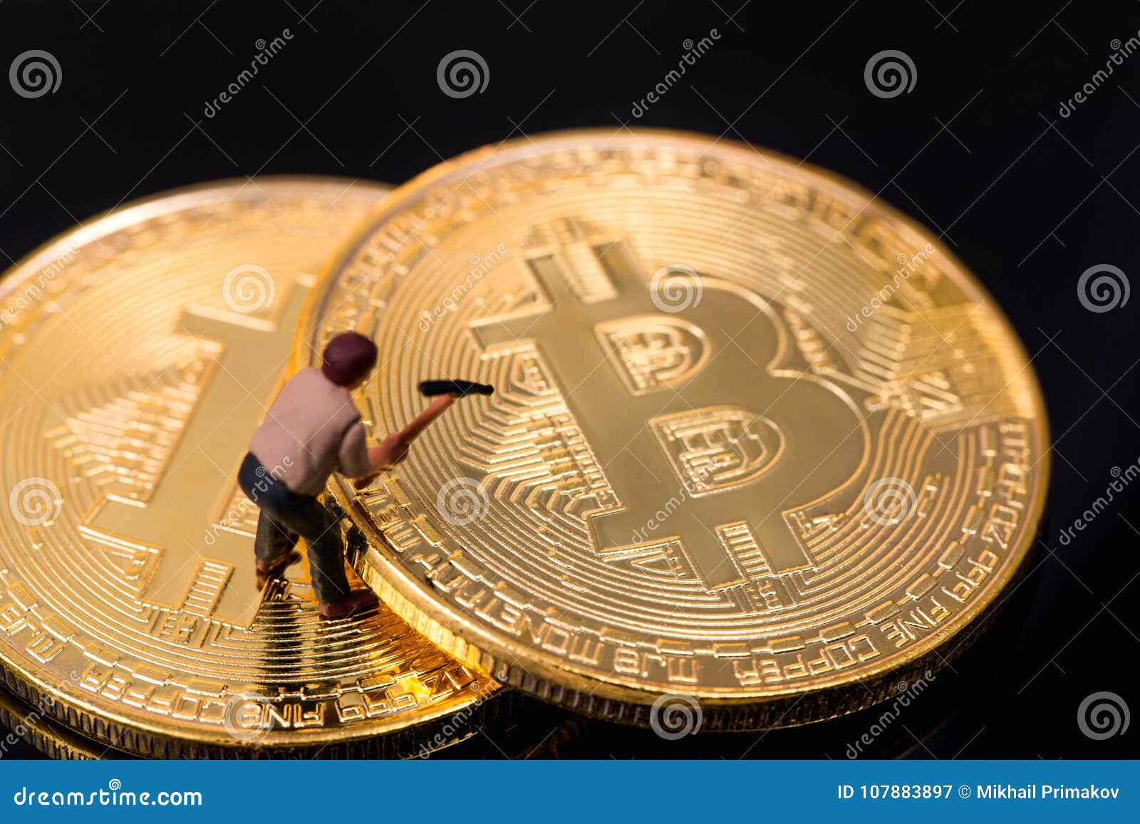 Mining bitcoin process stock image. Image of anonymous - 107883897