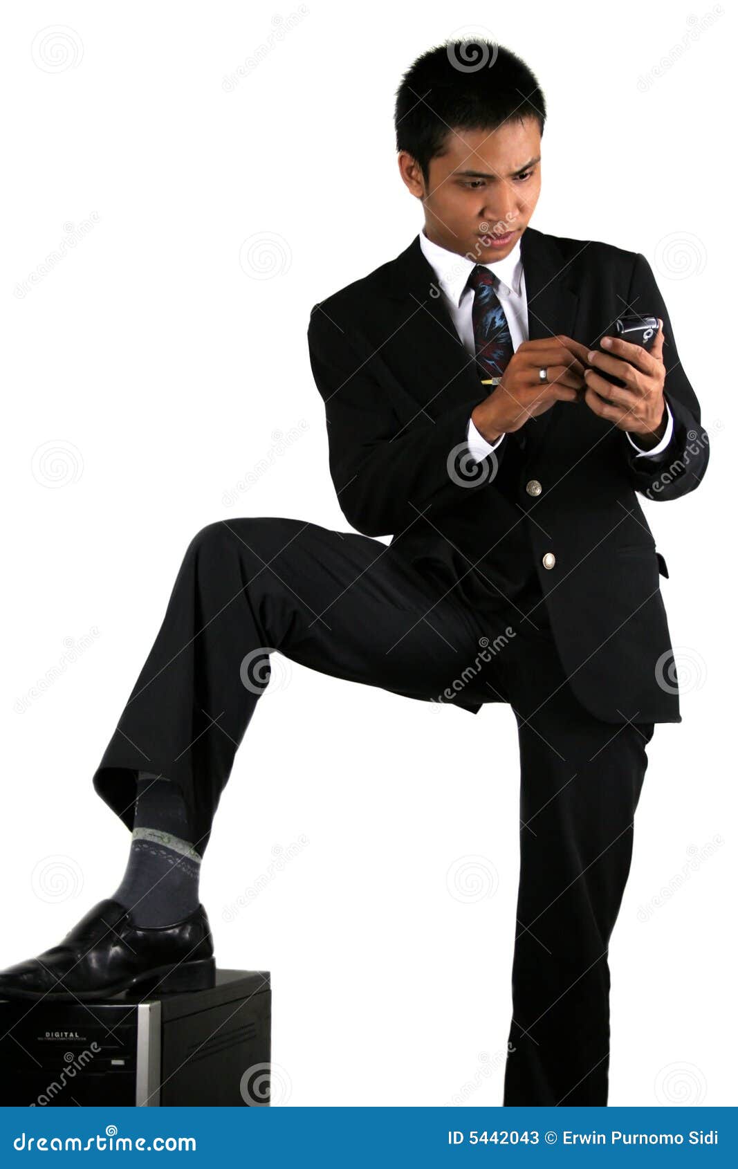 Man with mobile device stock image. Image of digital, personal - 5442043