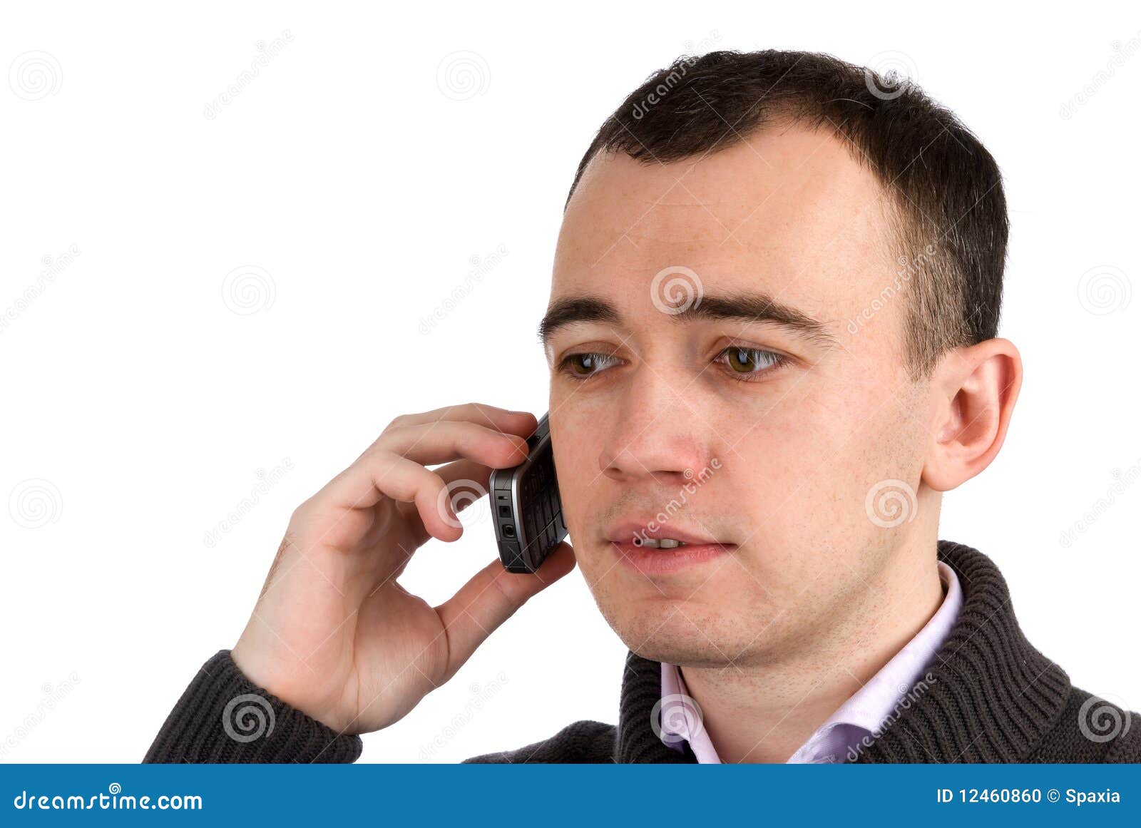Man with mobile phone stock photo. Image of male, human - 12460860