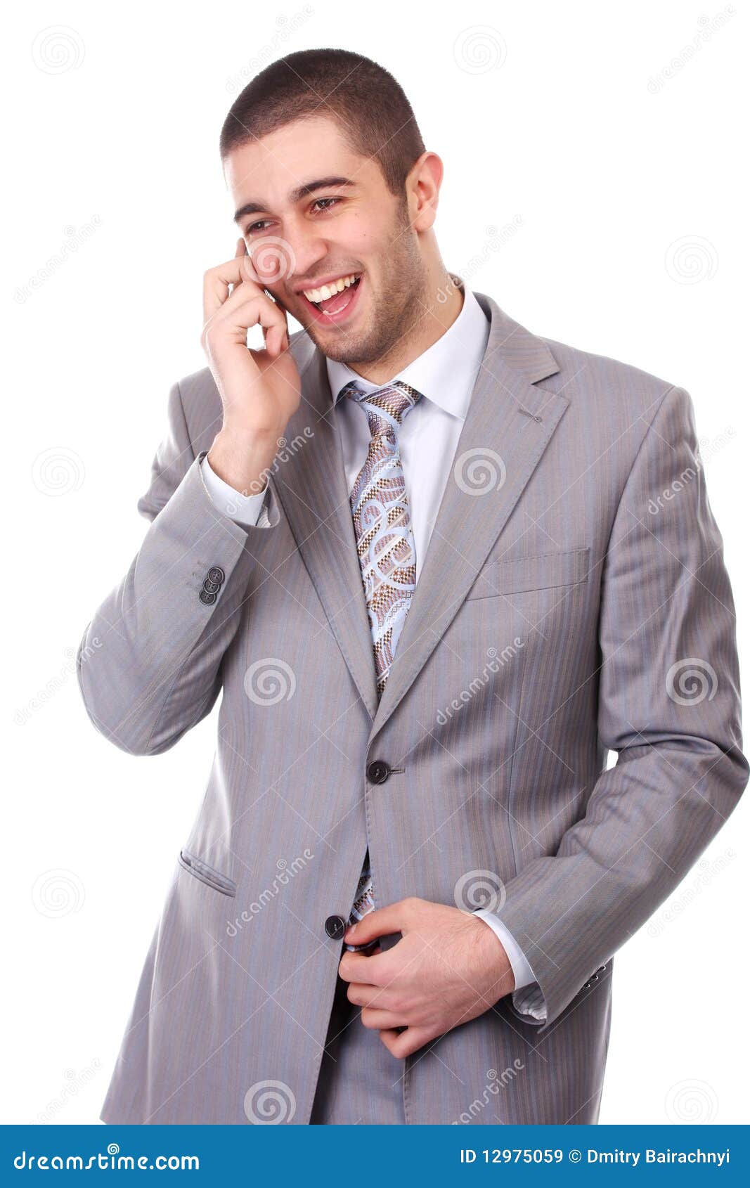 Man with mobile phone stock image. Image of portrait - 12975059